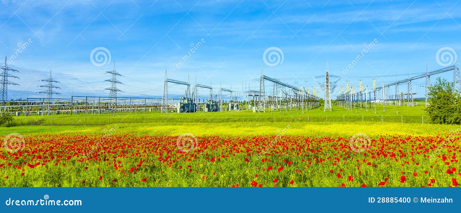 Power Plant and Distribution Station Stock Photo - Image of industry ...