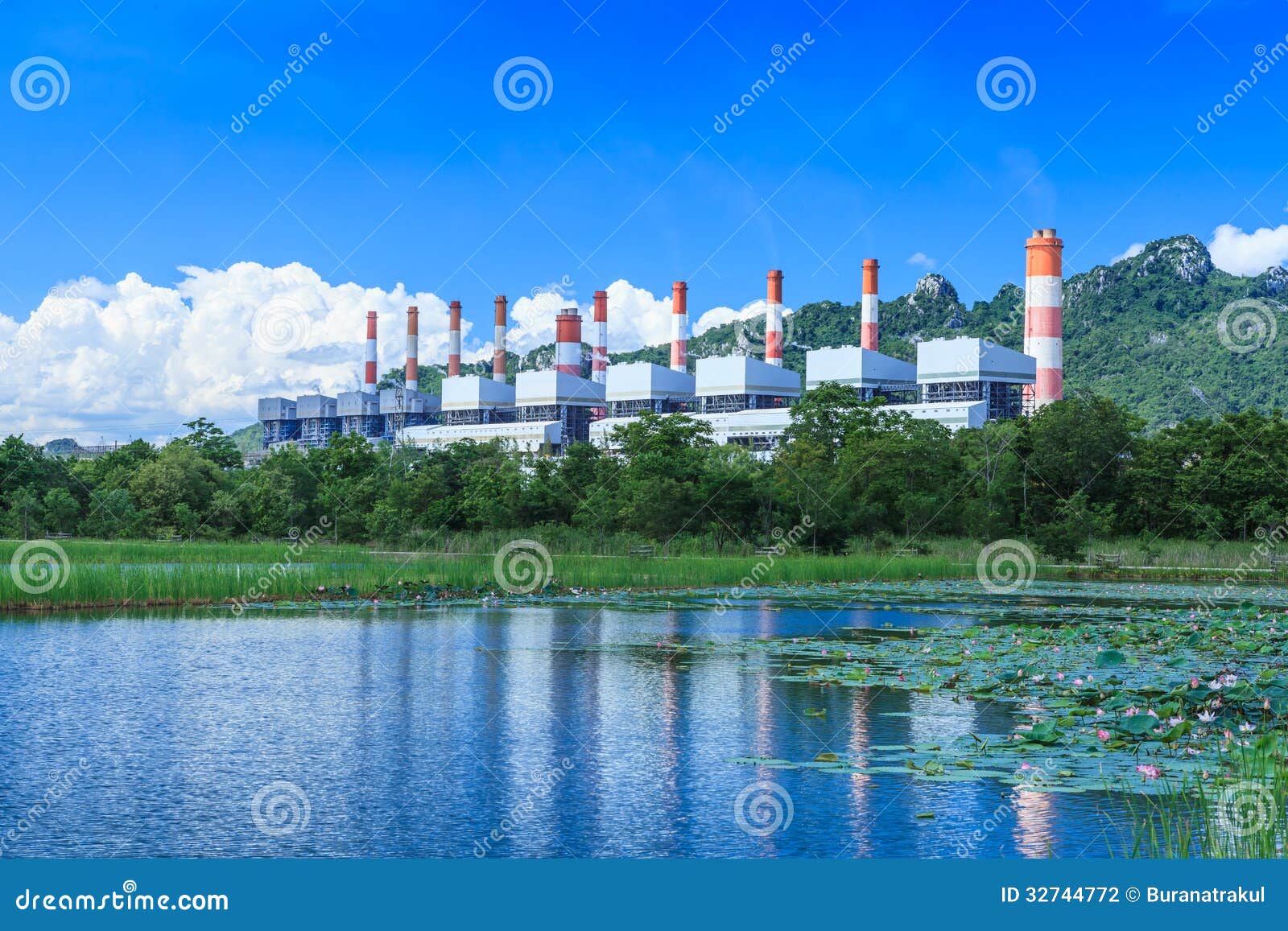 Power Plant and Environment Stock Photo - Image of green, plant: 32744772