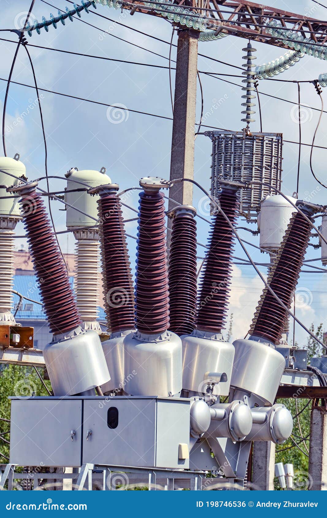 Power Plant Equipment. Power Switch, Circuit Breakers and High Voltage ...