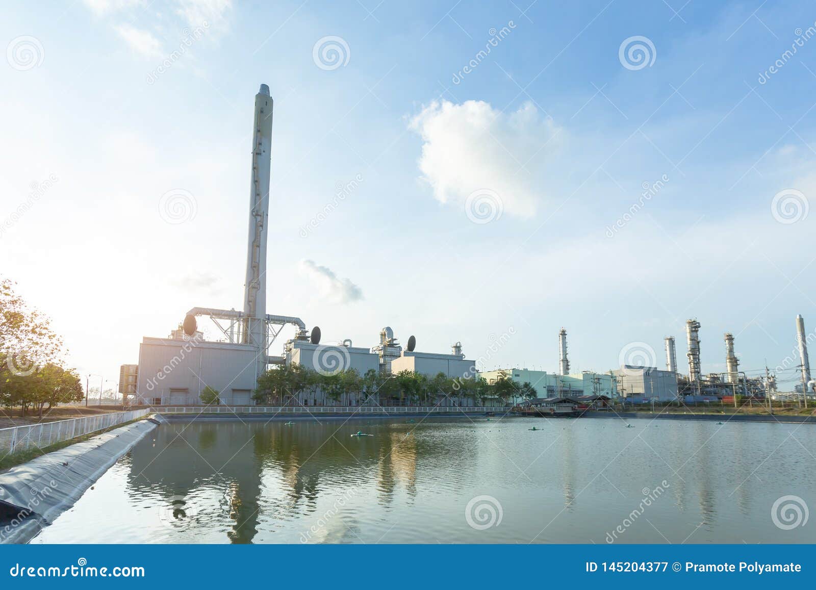 Power Plant, Industrial Smoke Stack of Power Plant Stock Image - Image ...