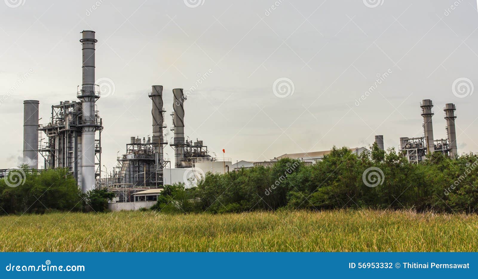Power plant stock photo. Image of manufacturing, fume - 56953332