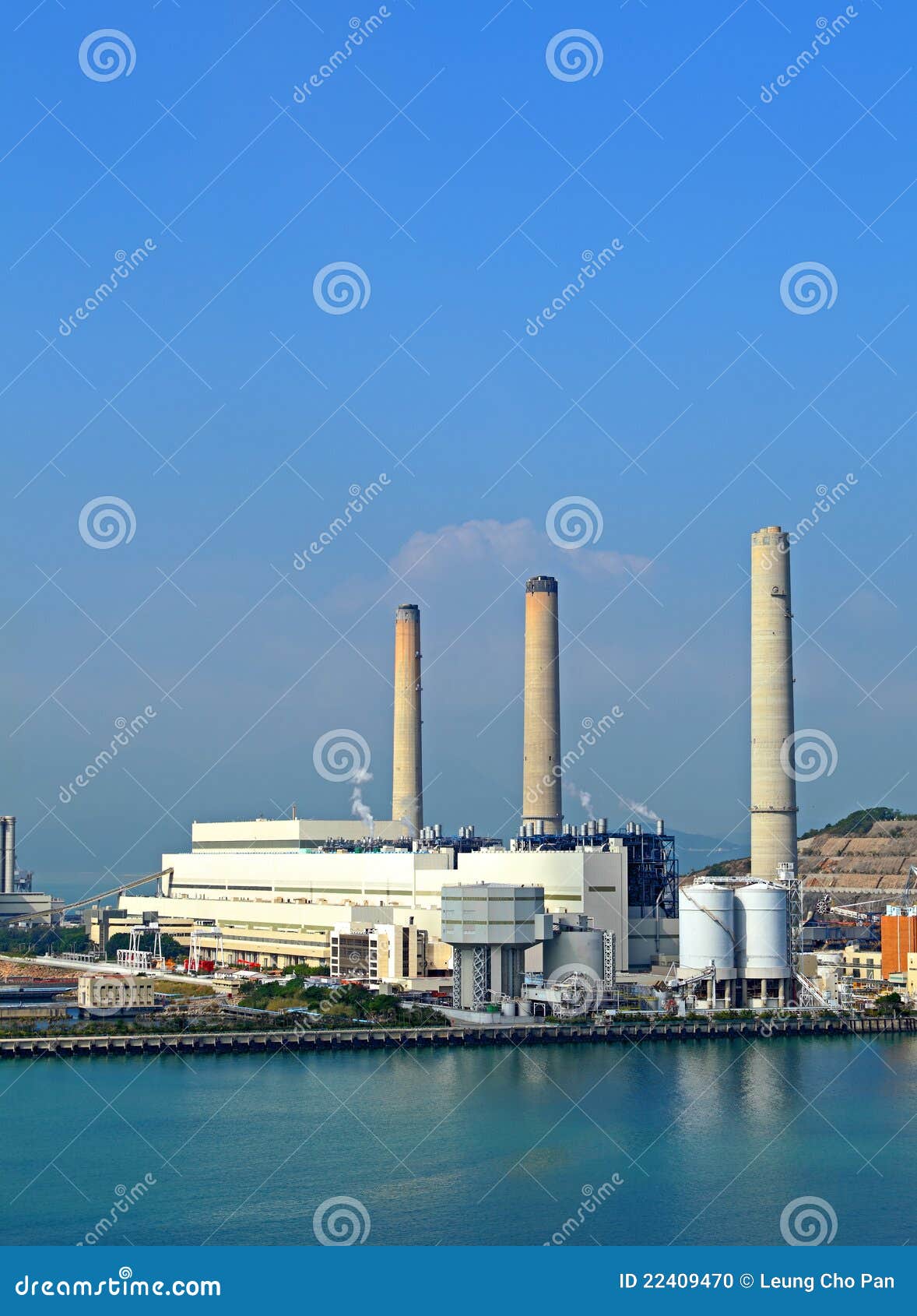 Power plant near coast stock photo. Image of factory - 22409470