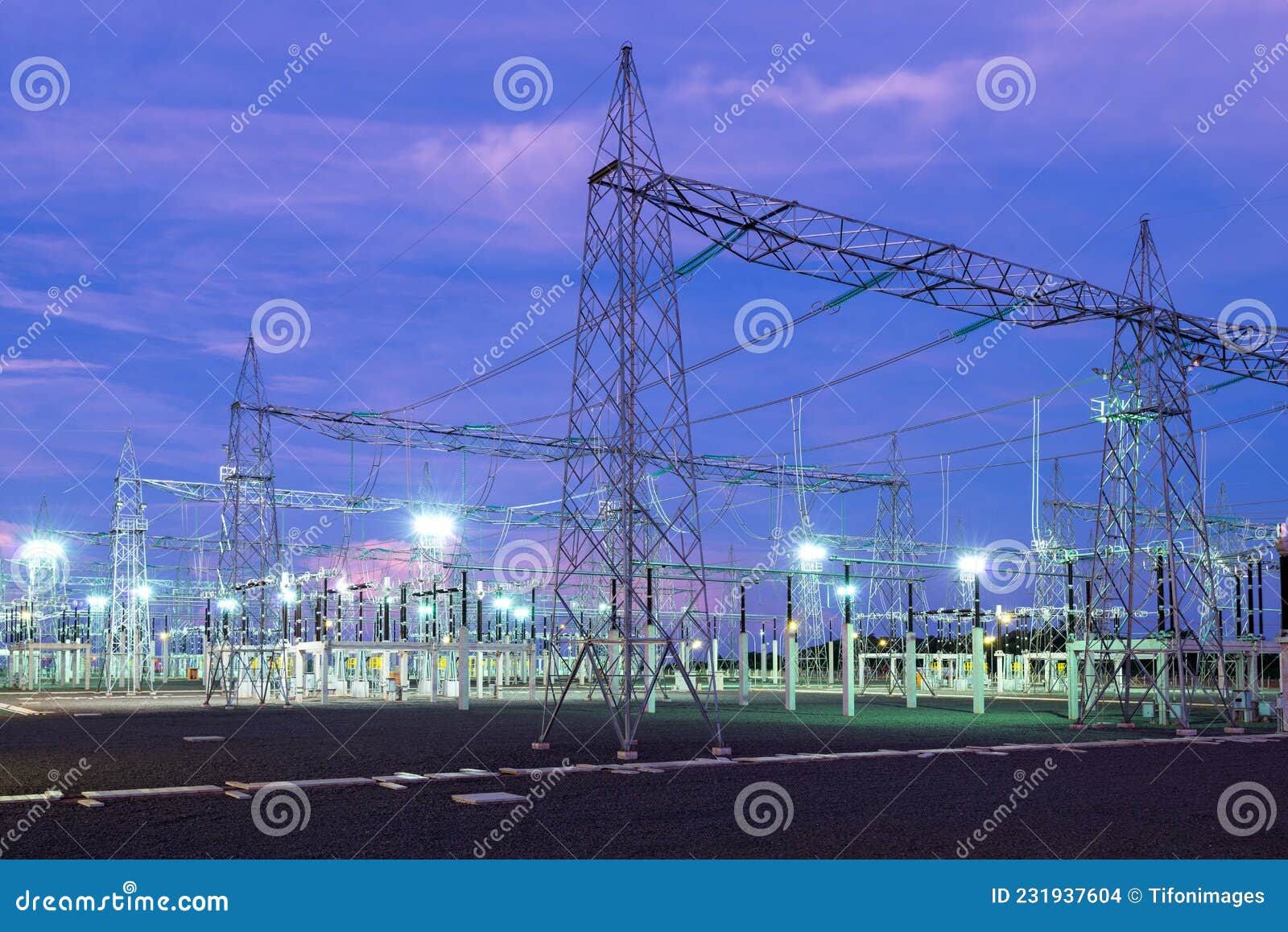 Power plant at night stock photo. Image of america, latin - 231937604