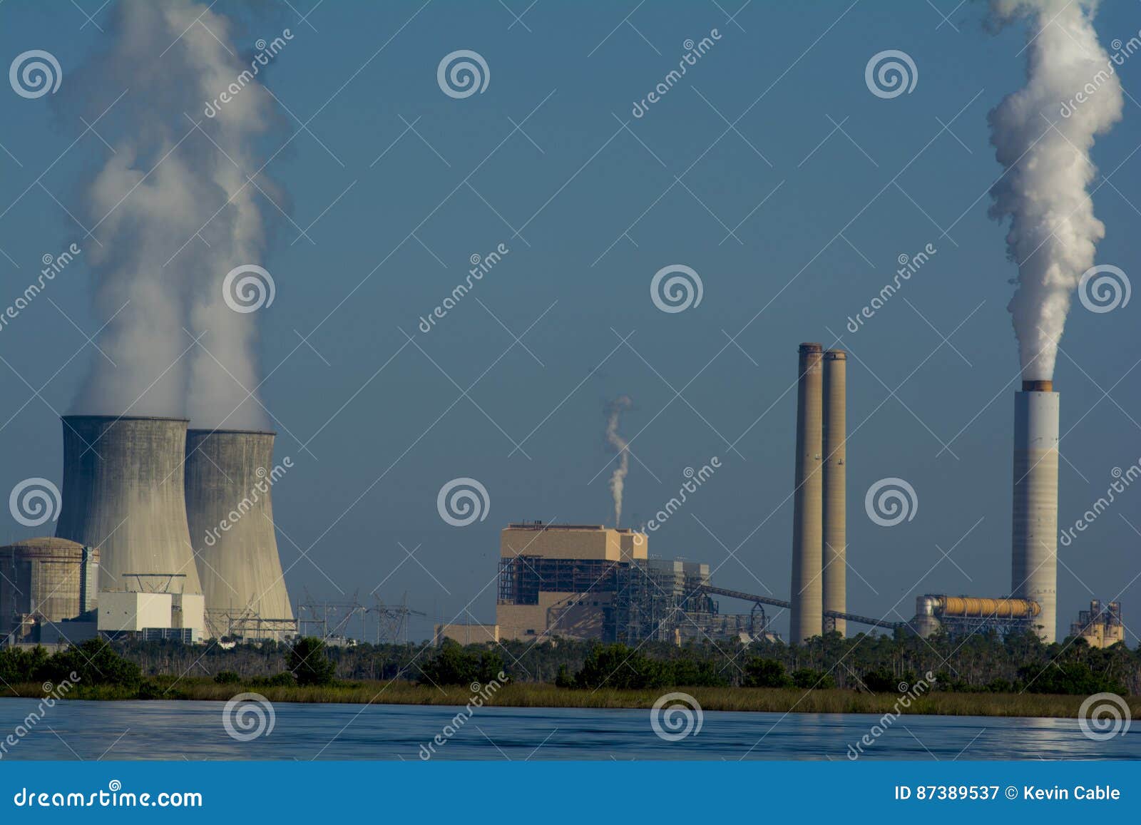 Power plant stock image. Image of nuclear, plant, stack - 87389537