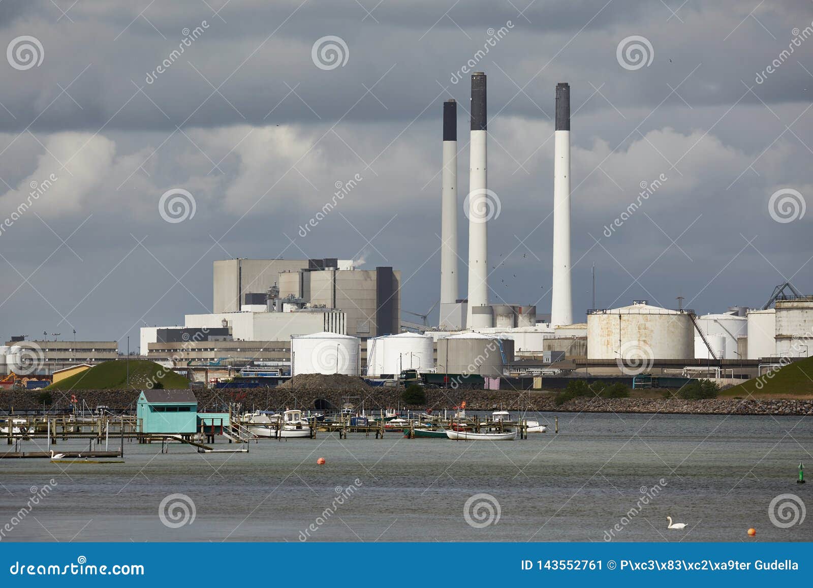 Industrial Facilities by the Sea Stock Image - Image of engineering ...