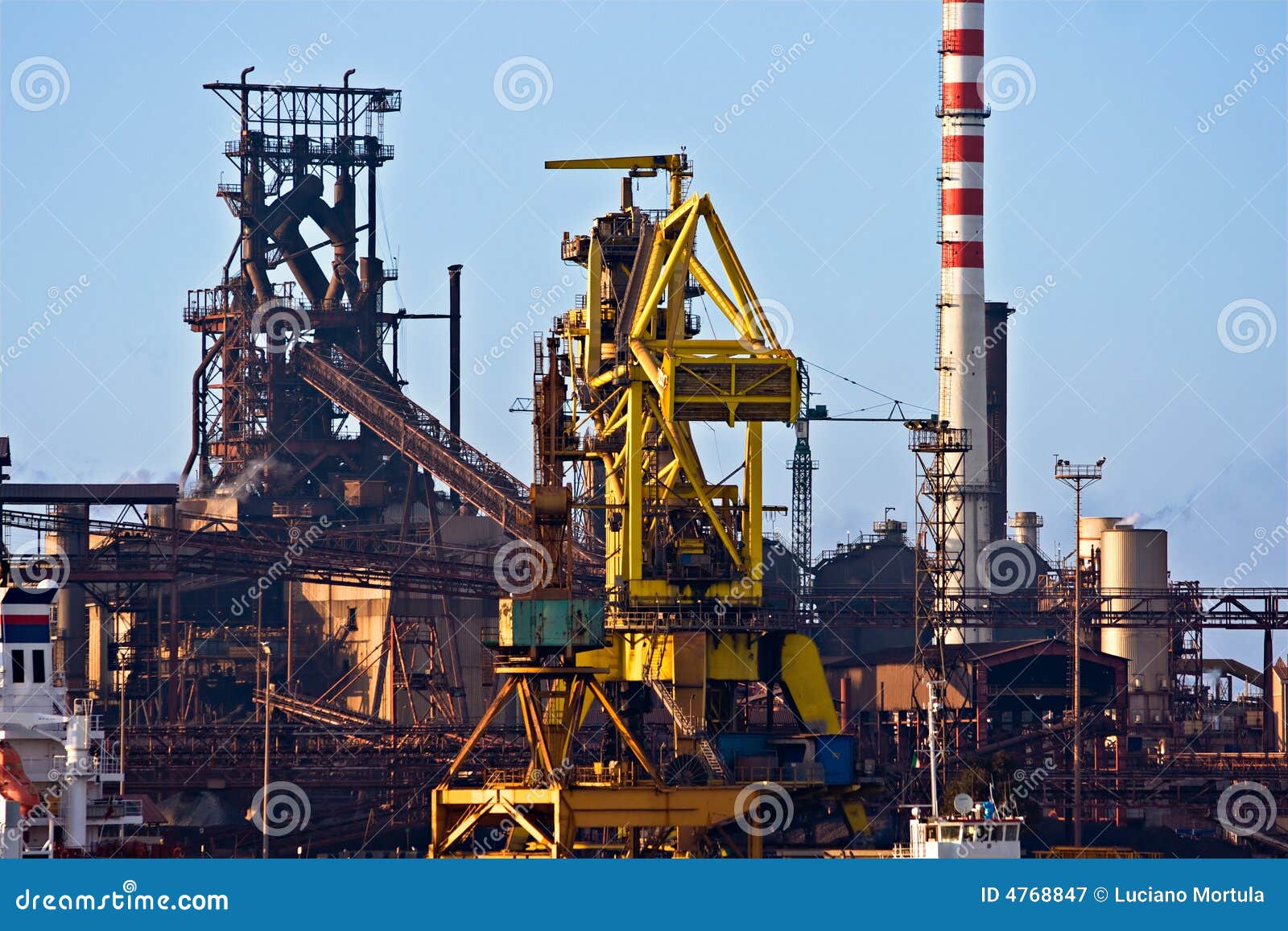 Power Plant in Piombino , Italy. Stock Image - Image of clouds ...
