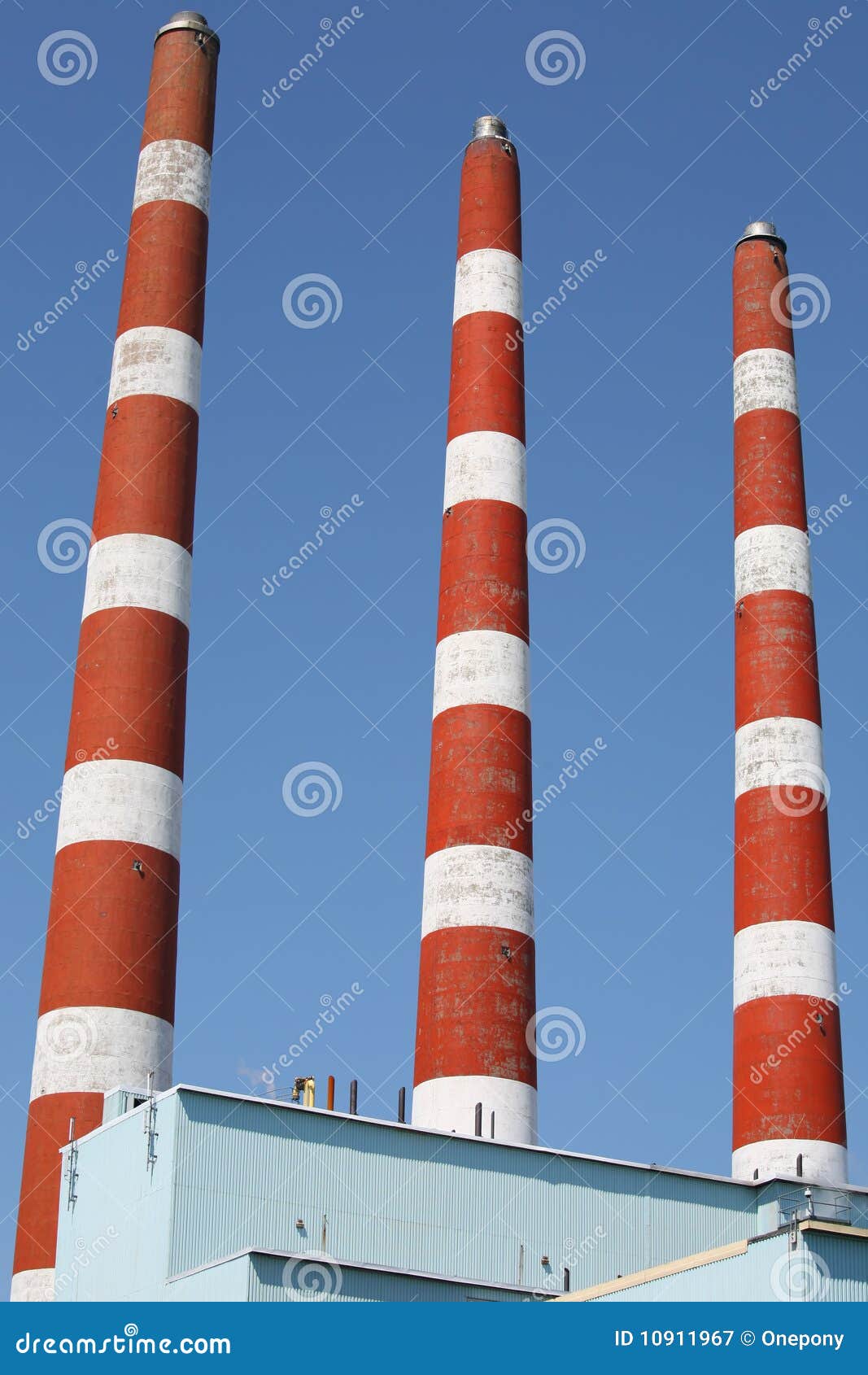Power Plant Smoke Stacks stock image. Image of plant - 10911967