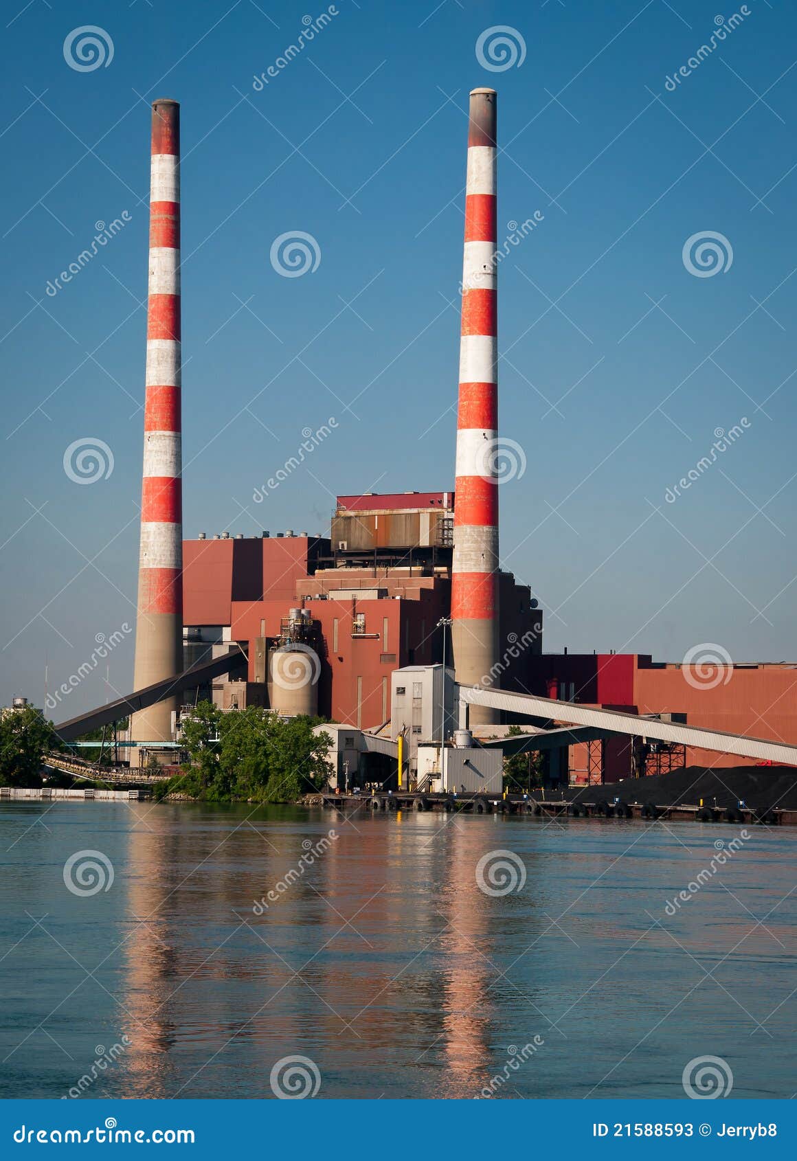 Power Plant Stack stock image. Image of steel, facility - 21588593