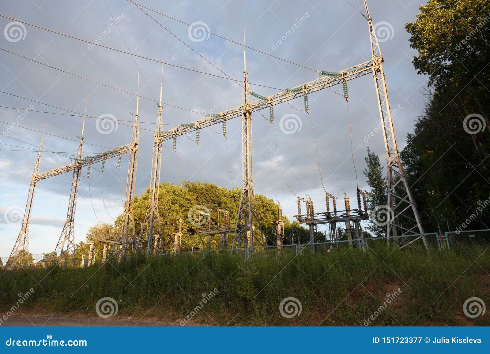 Power Plant - Transformation Station Stock Image - Image of line, built ...