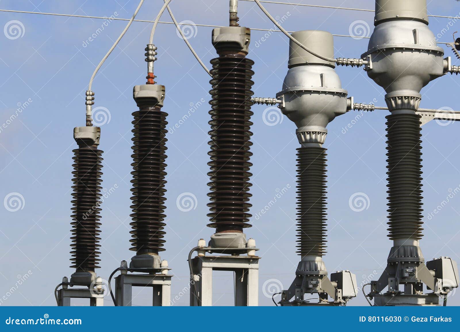 Power Plant Transformer Station Stock Photo - Image of ceramic, amps ...