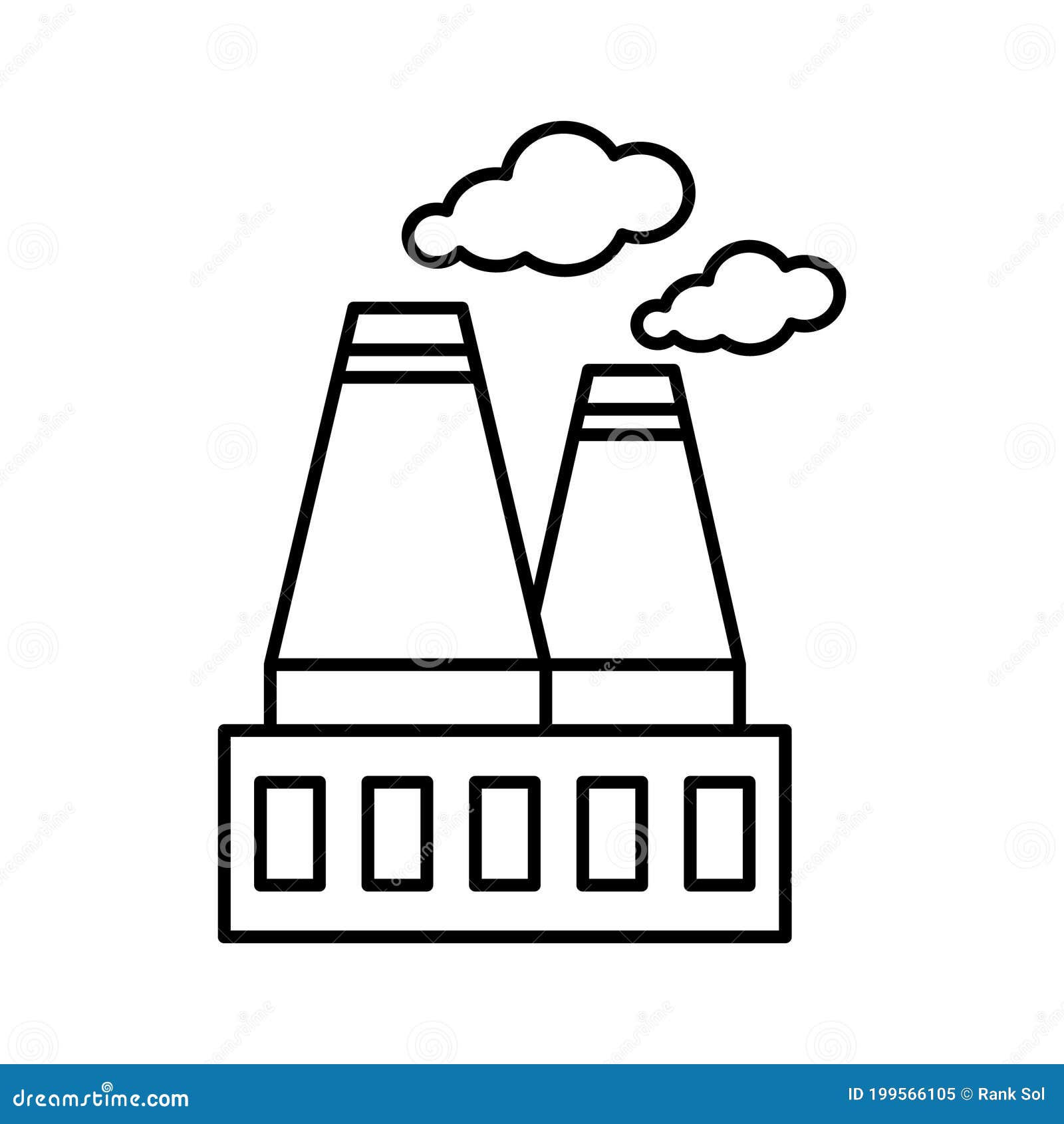 Power Plant Vector Icon Which Can Easily Modify or Edit Stock Vector ...