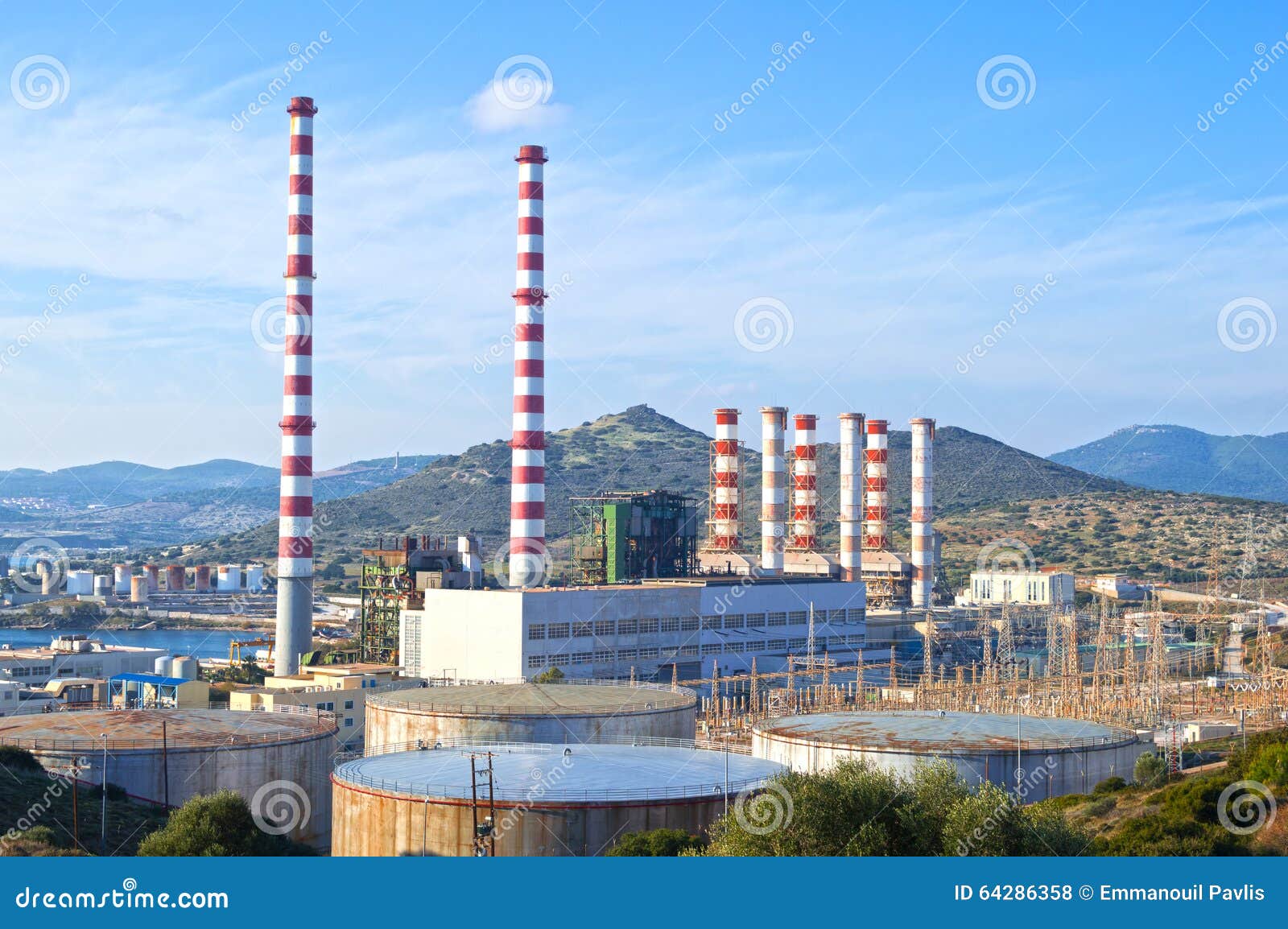 Power plant editorial stock photo. Image of electric - 64286358