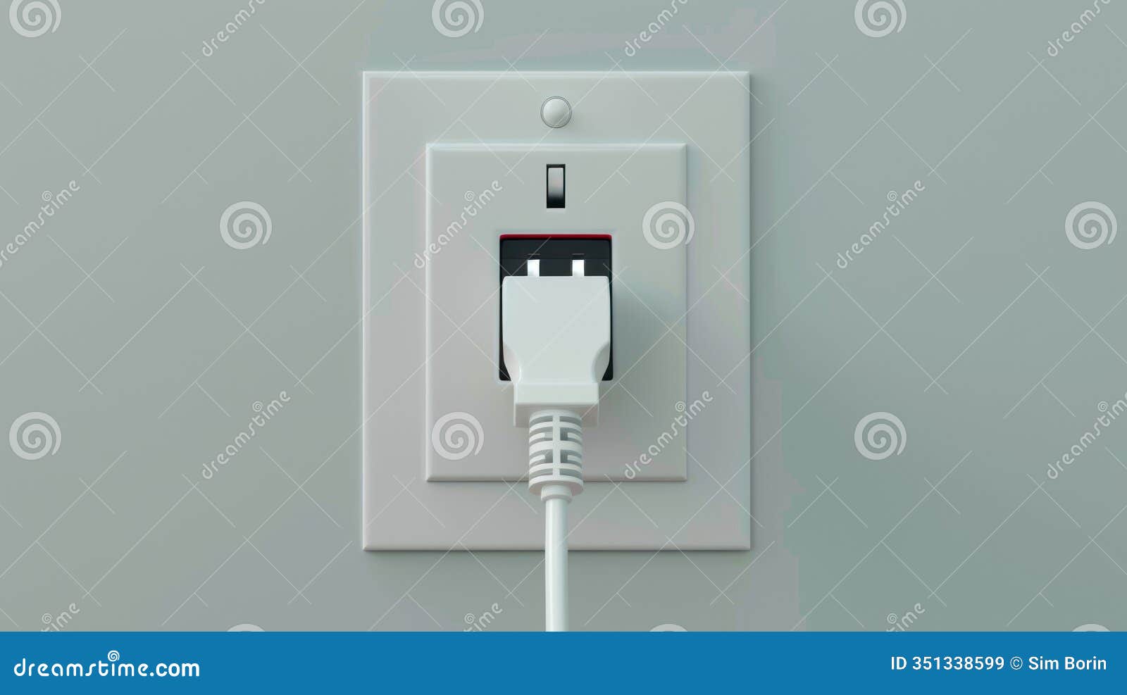 A Power Plug Being Inserted into an Electrical Stock Illustration ...