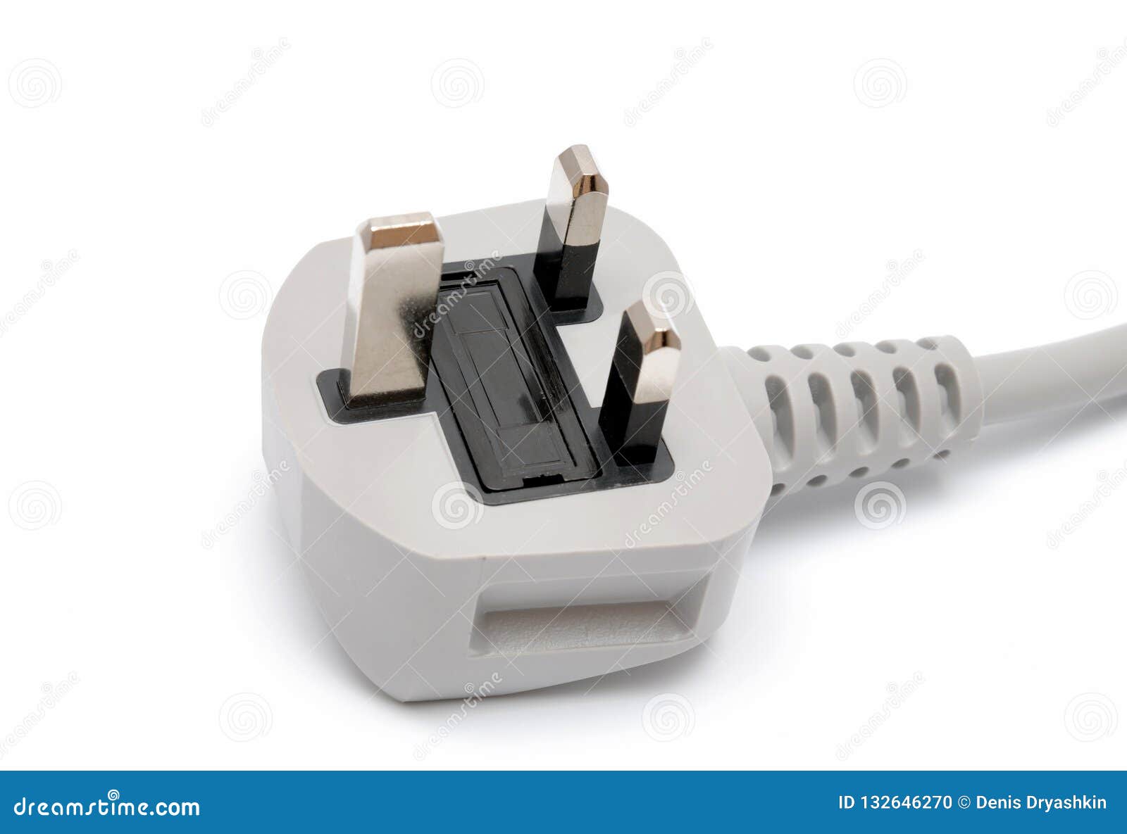 Electrical Plug Isolated on White Stock Photo - Image of england ...