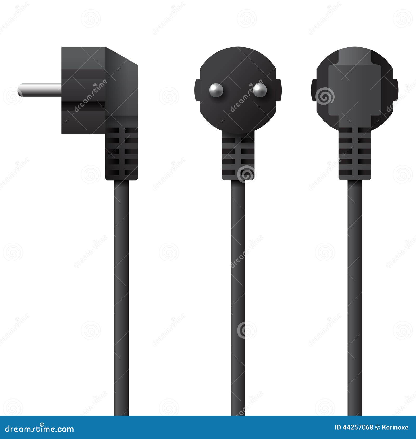Power plug stock vector. Illustration of object, cord - 44257068
