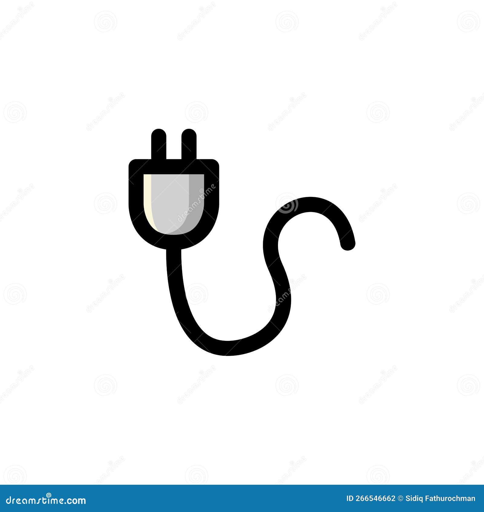 Power Plug Icon stock vector. Illustration of internet - 266546662