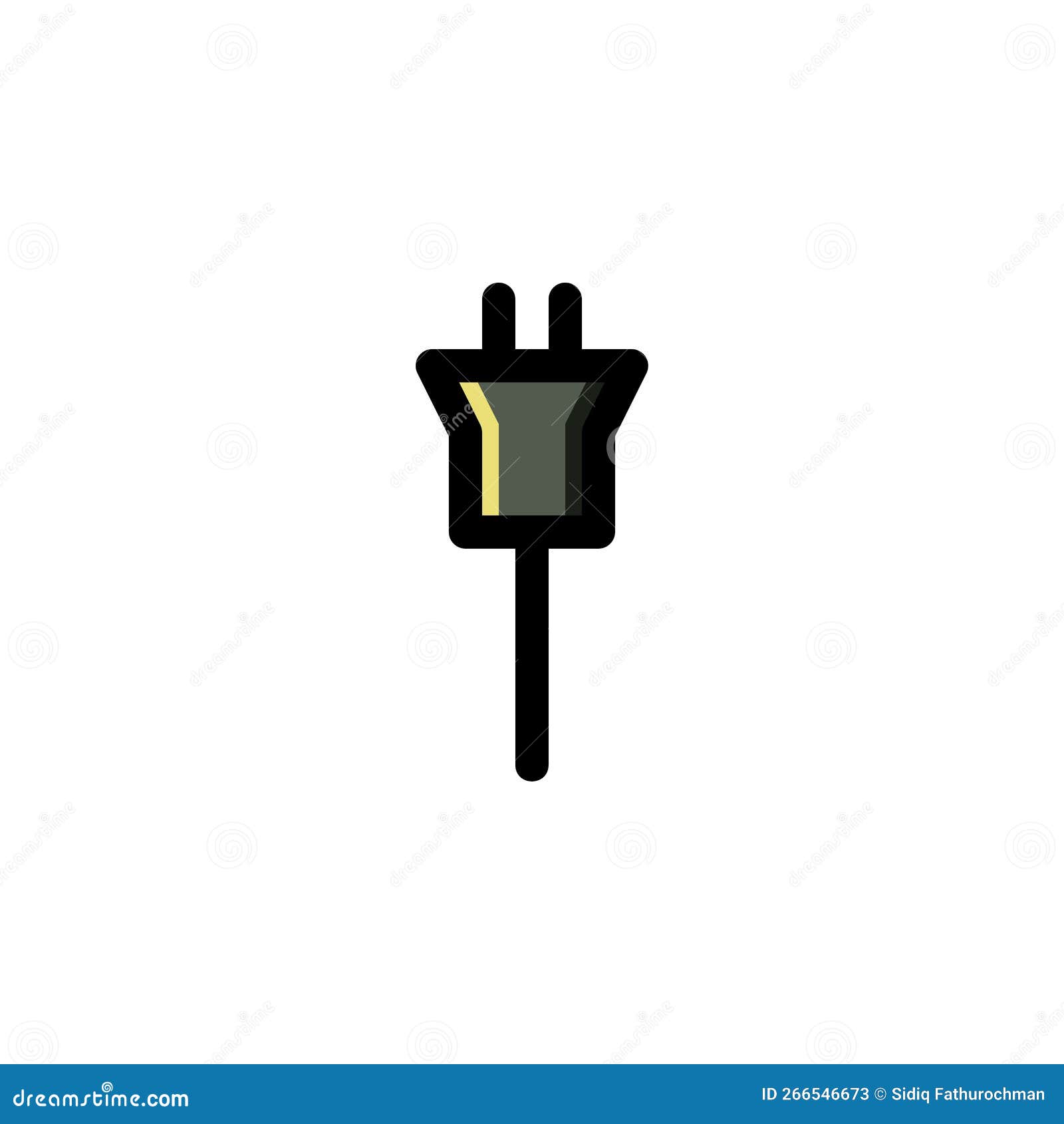 Power Plug Icon stock vector. Illustration of interface - 266546673