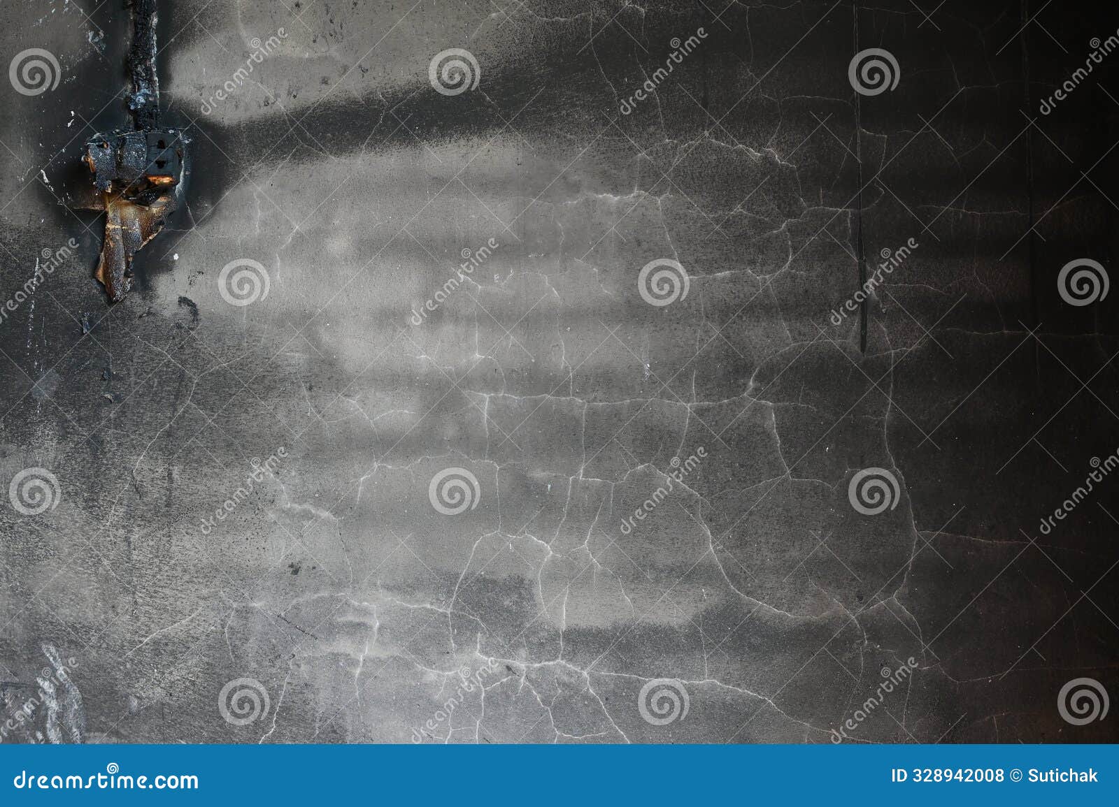 Power Plug Electricity Burn on Brick Wall Texture Background Stock ...