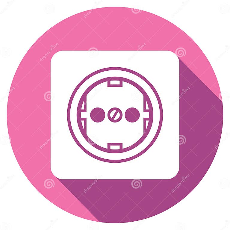 Power Plug Flat Icon Vector Illustration Stock Vector - Illustration of ...