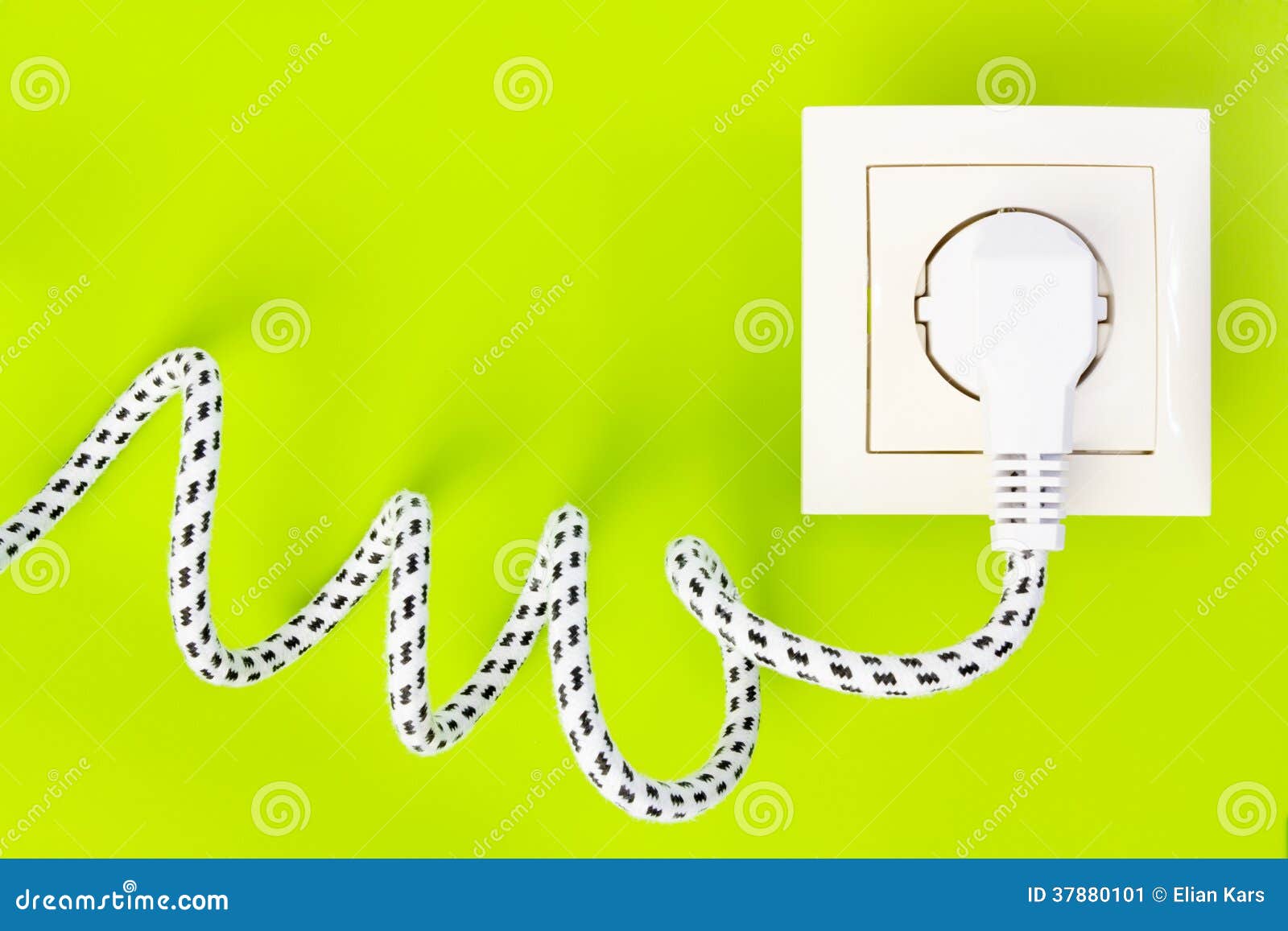 Power Plug Gets Green Energy From Power Socket Stock Image ...