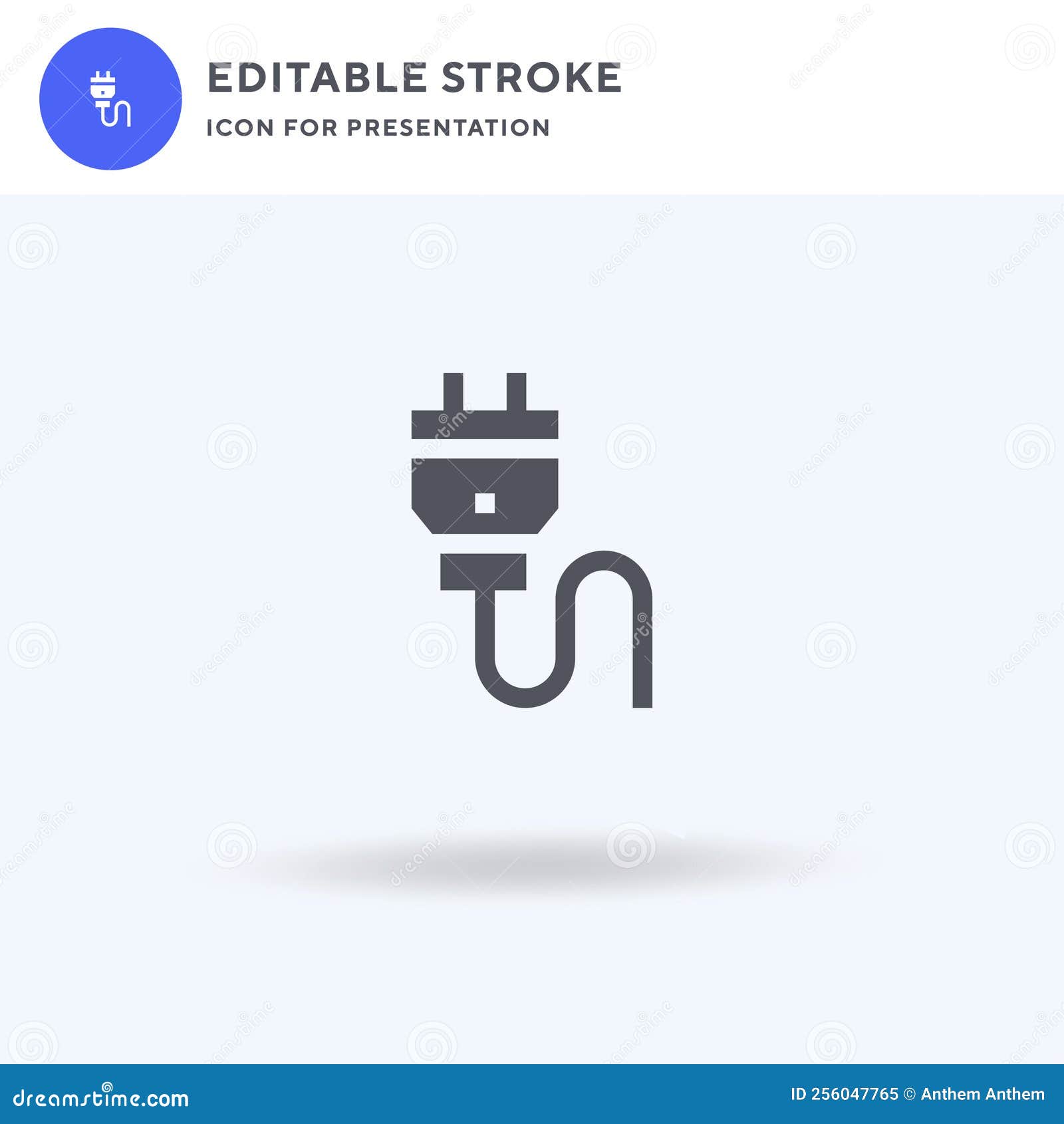 Power Plug Icon Vector, Filled Flat Sign, Solid Pictogram Isolated on ...