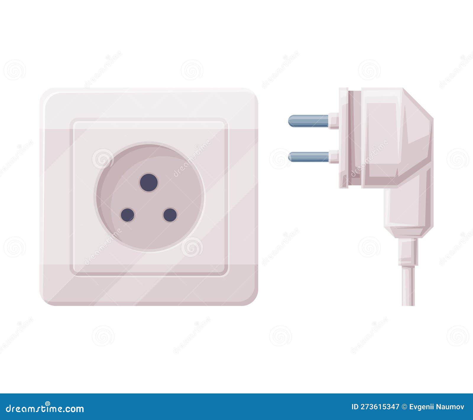 Power Plug and Socket for Connecting Electric Equipment Vector ...