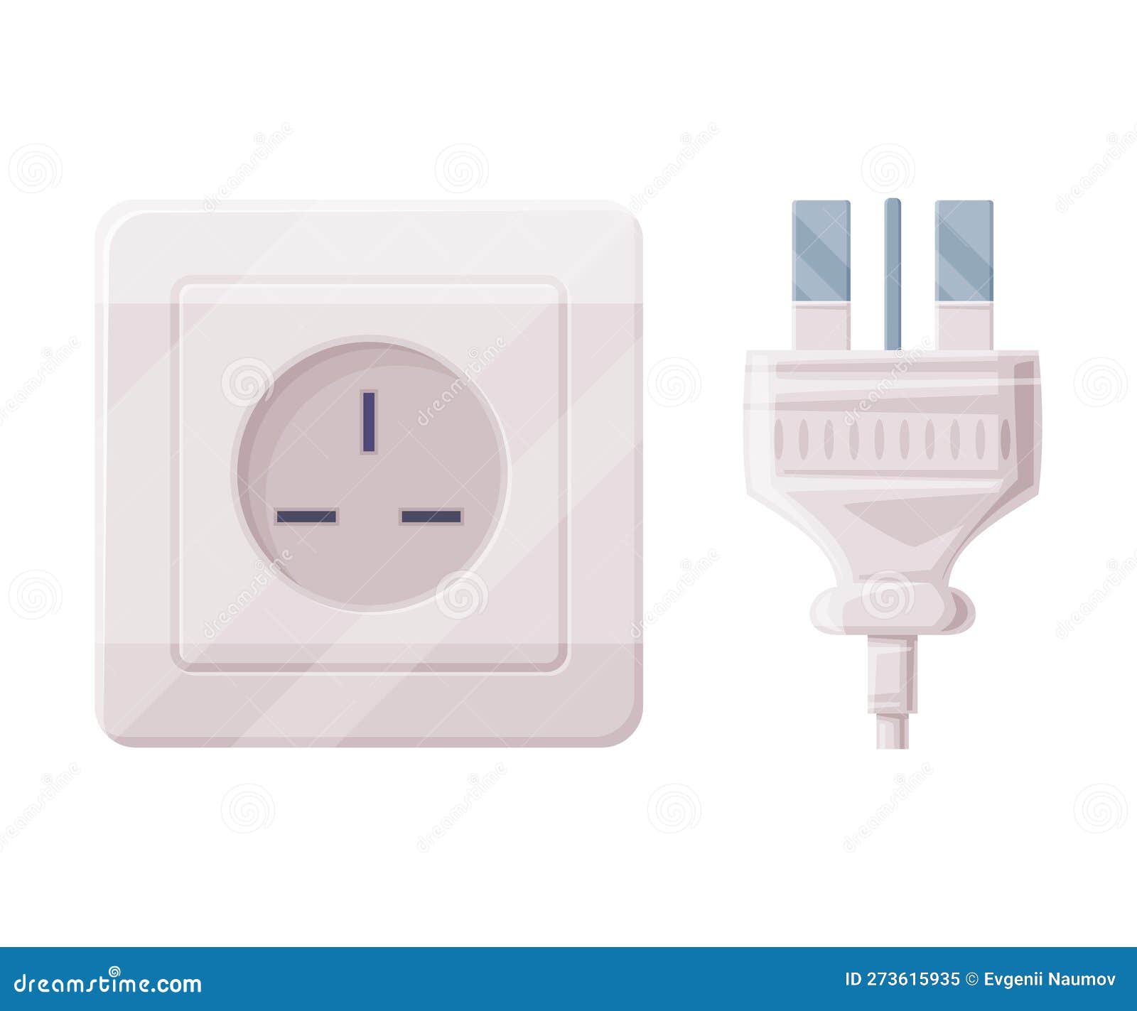 Power Plug and Socket for Connecting Electric Equipment Vector ...