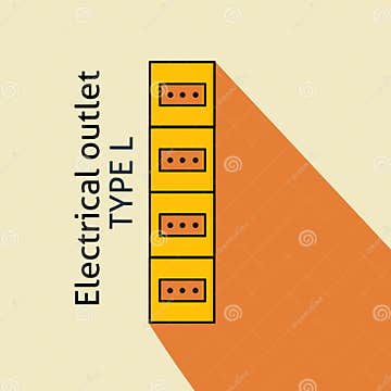 Type L Power Plug and Socket, Flat Design, Simple. Electrical Plugs and ...