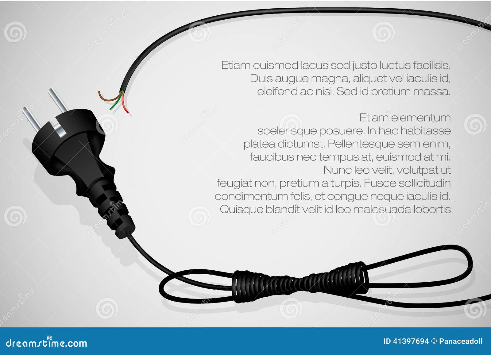 Power plug stock vector. Illustration of live, electricity - 41397694