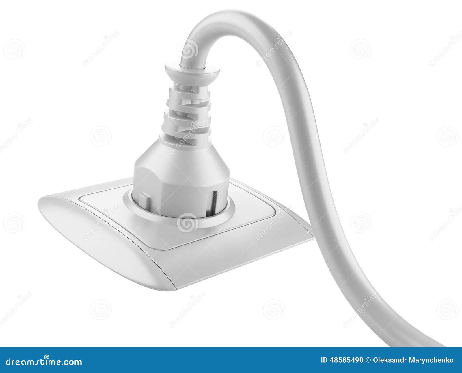 Power Plug and a Socket To Connect Electrical Equipment. Stock Photo ...