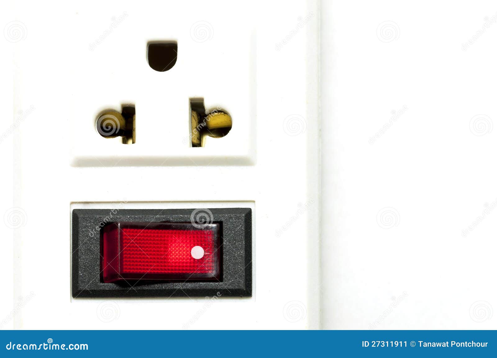 Power plug and switch stock image. Image of management - 27311911