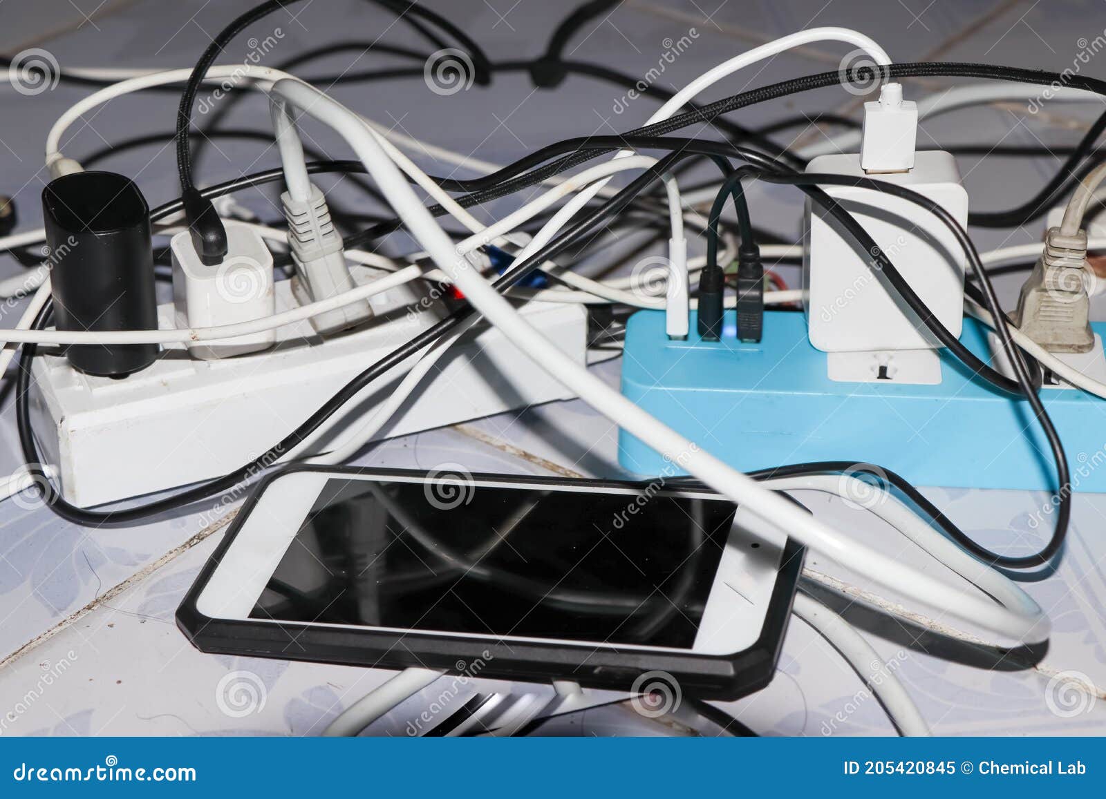 The power plug is in use stock image. Image of circuit - 205420845