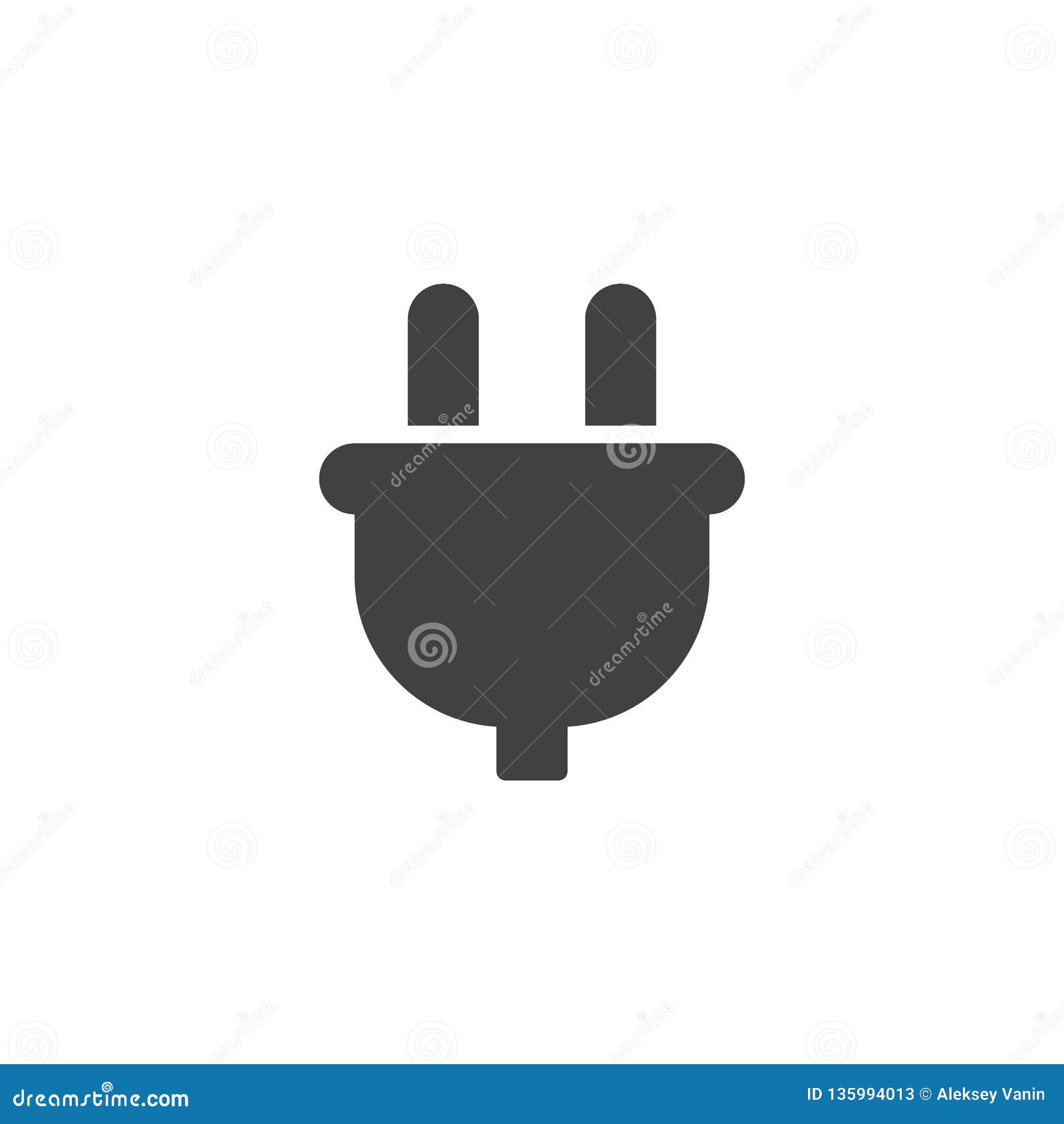 Power plug vector icon stock vector. Illustration of solid - 135994013