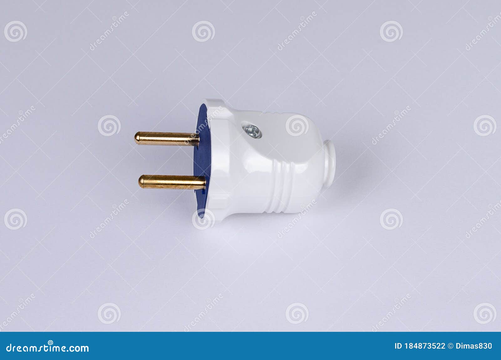 Power Plug on the White Background Stock Photo - Image of voltage ...