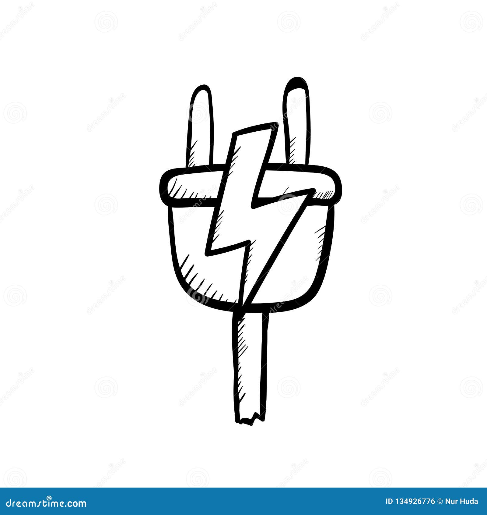 Power Plugs And Cable Are Peeled Off The Outer Chart Cartoon Vector ...