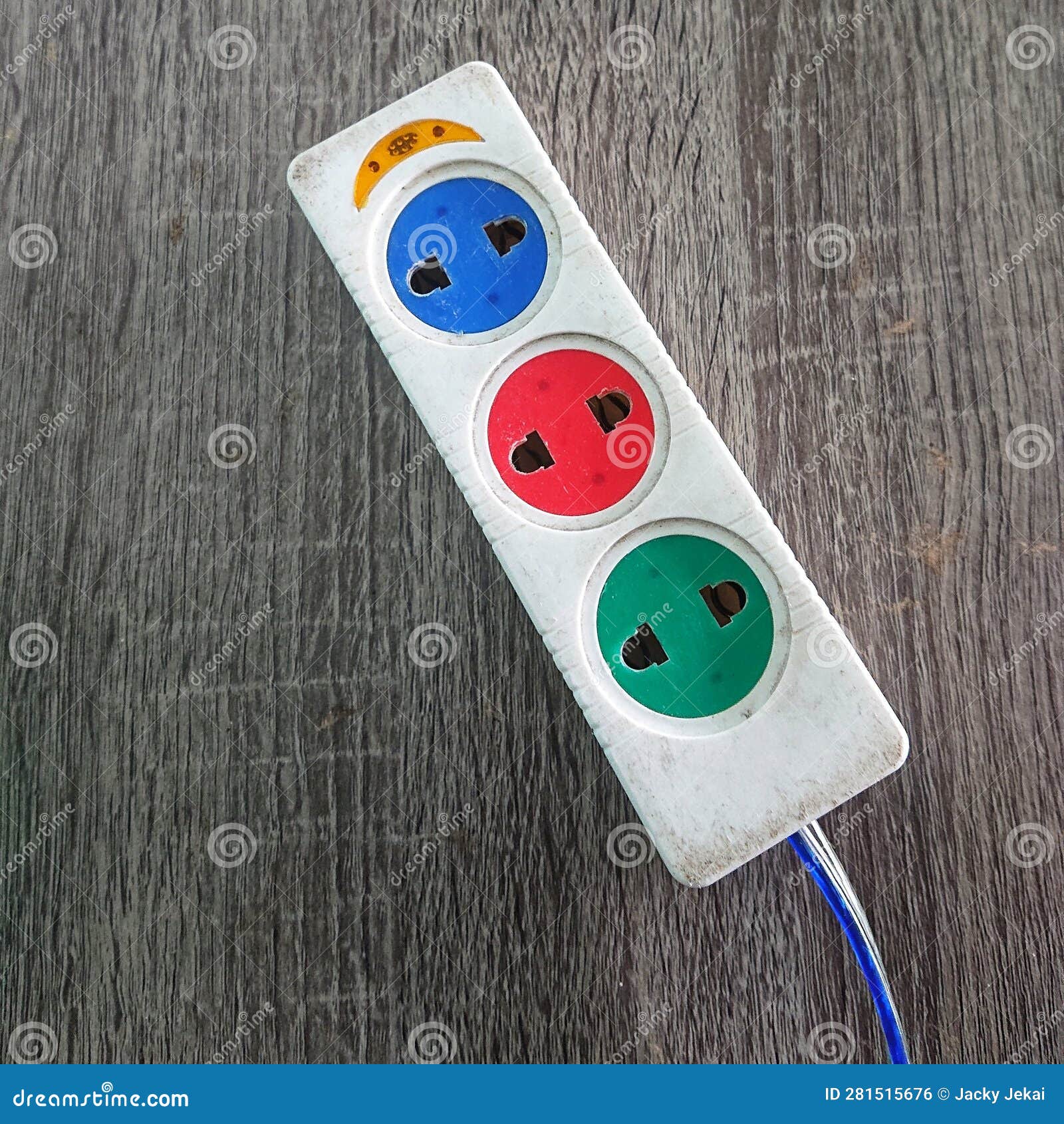 3 Power Plugs Taken from a High Angle Stock Photo - Image of power ...