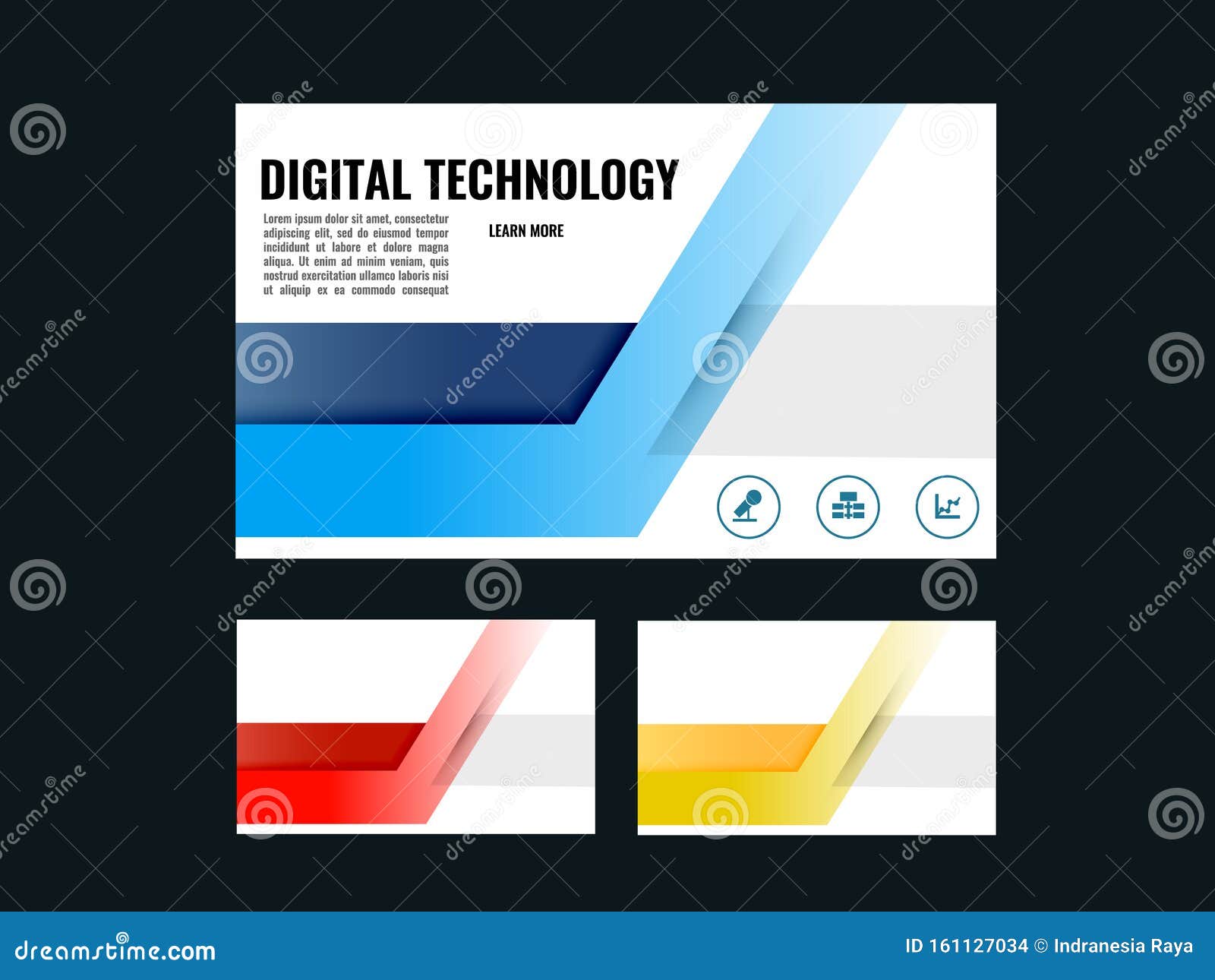 Banner powerpoint template stock illustration. Illustration of power ...