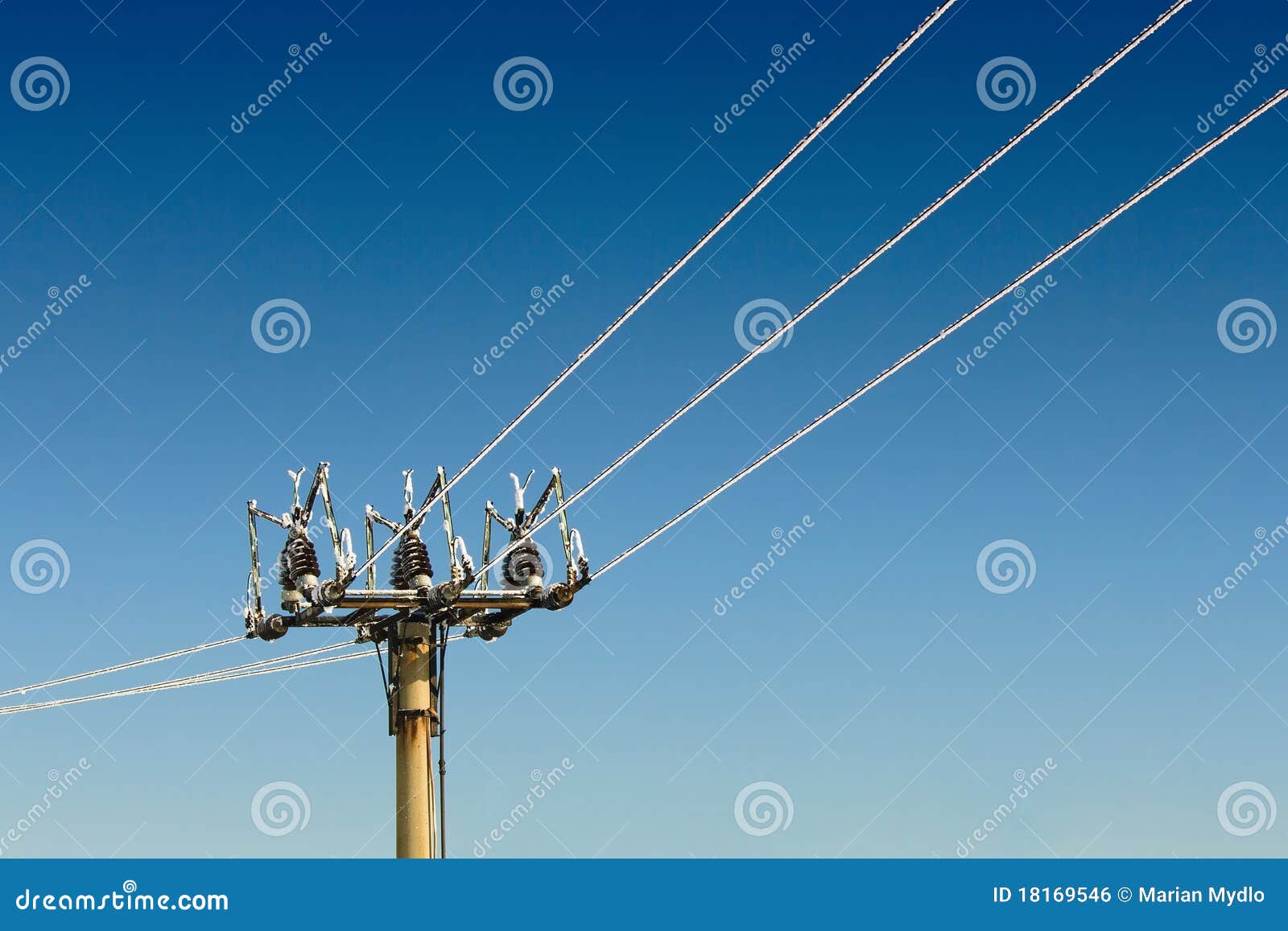 Power pole stock photo. Image of danger, lines, clouds - 18169546