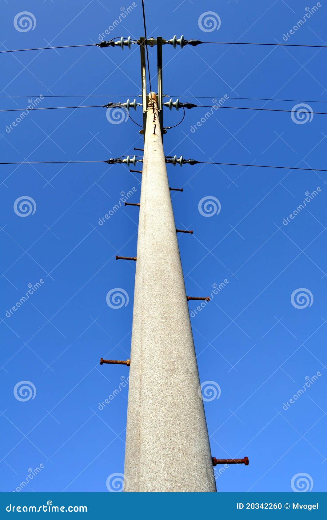 Power pole stock photo. Image of connection, blue, lines - 20342260