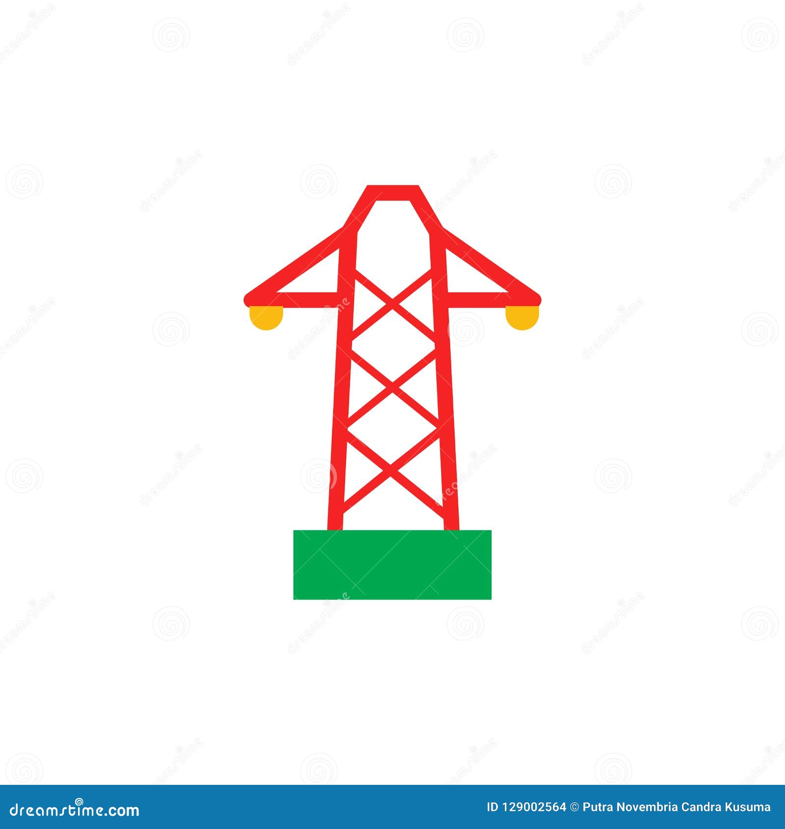 Power Pole Construction Logo Icon Design Stock Vector - Illustration of ...
