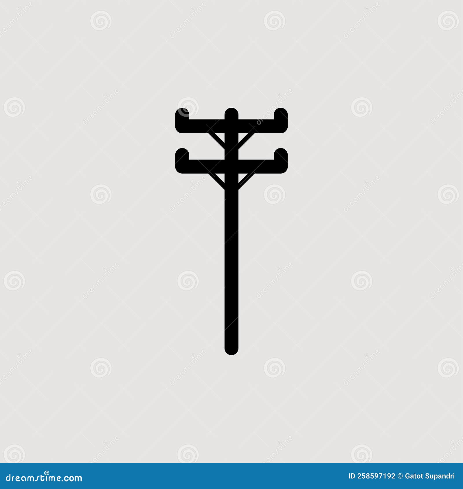 Power Pole Icon Vector Logo Design Template Flat Style Stock ...