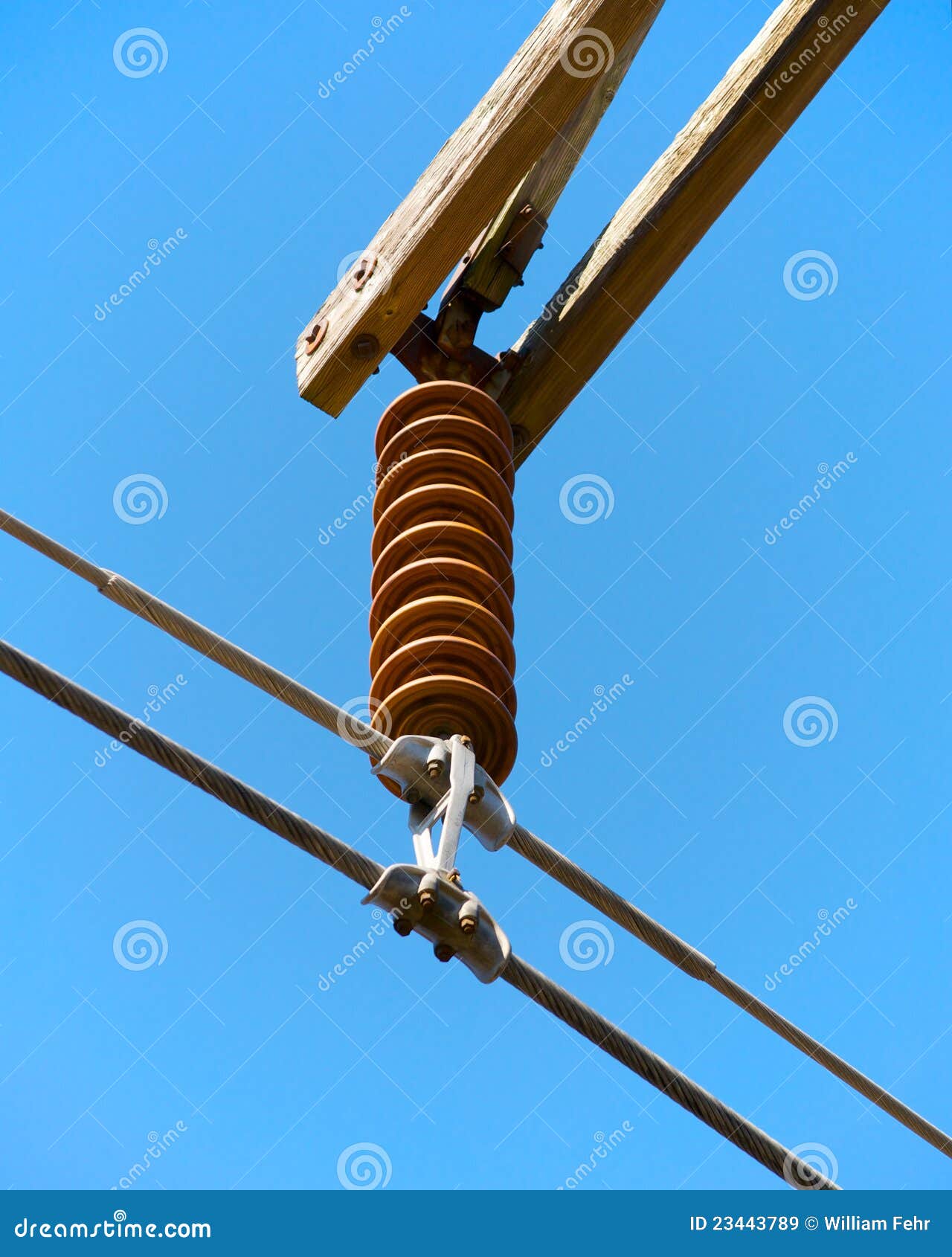 Power Pole Insulator stock image. Image of wire, blue - 23443789