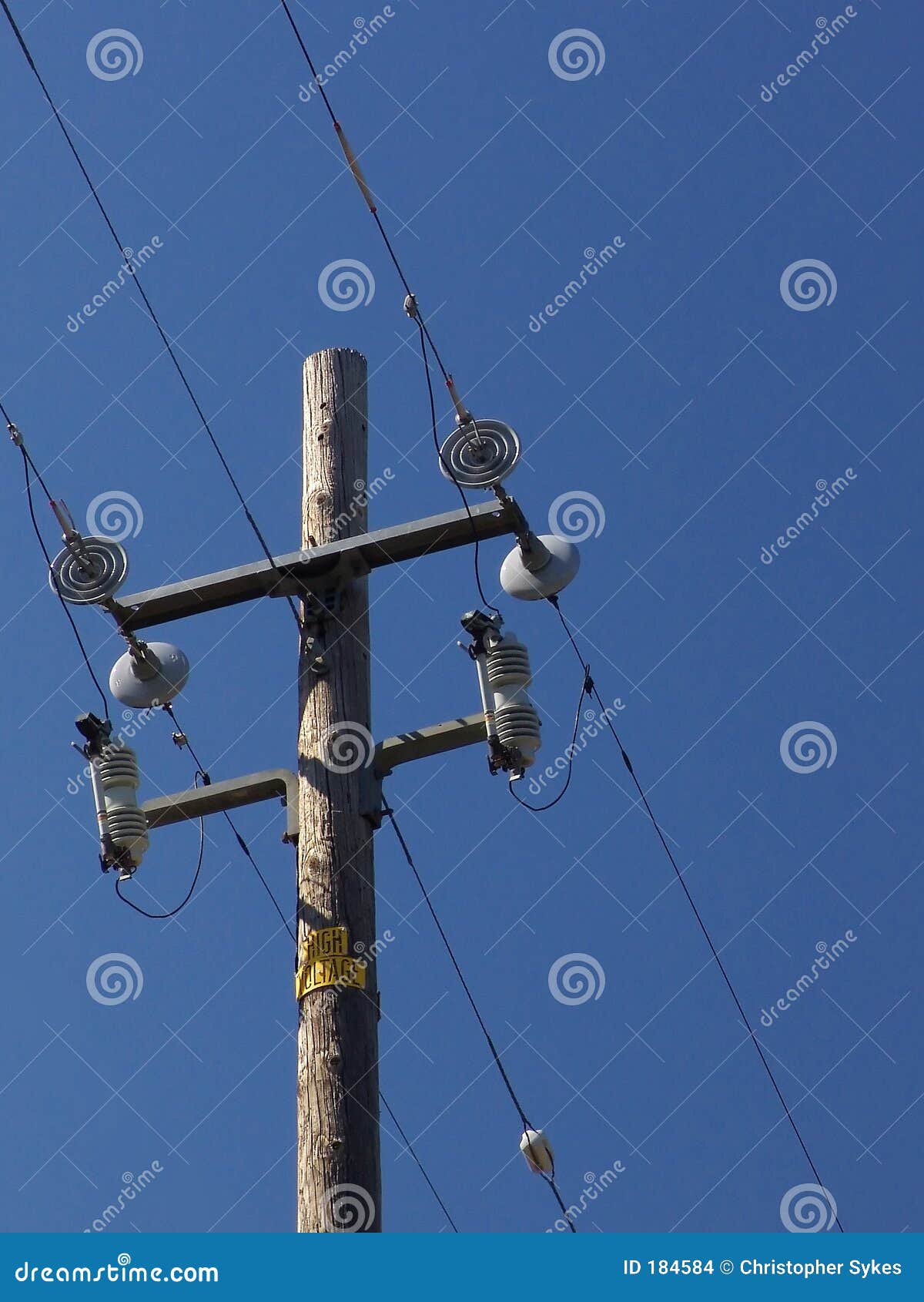 Power Pole And Lines Picture. Image: 184584