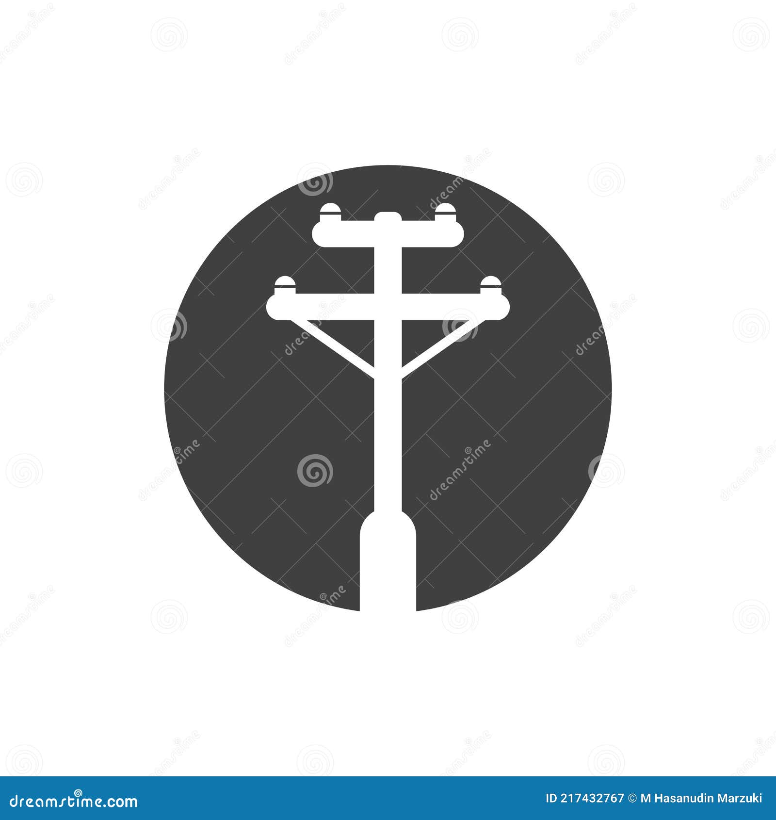 Power pole logo stock vector. Illustration of industry - 217432767