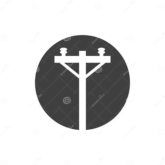Power pole logo stock vector. Illustration of infrastructure - 217432776