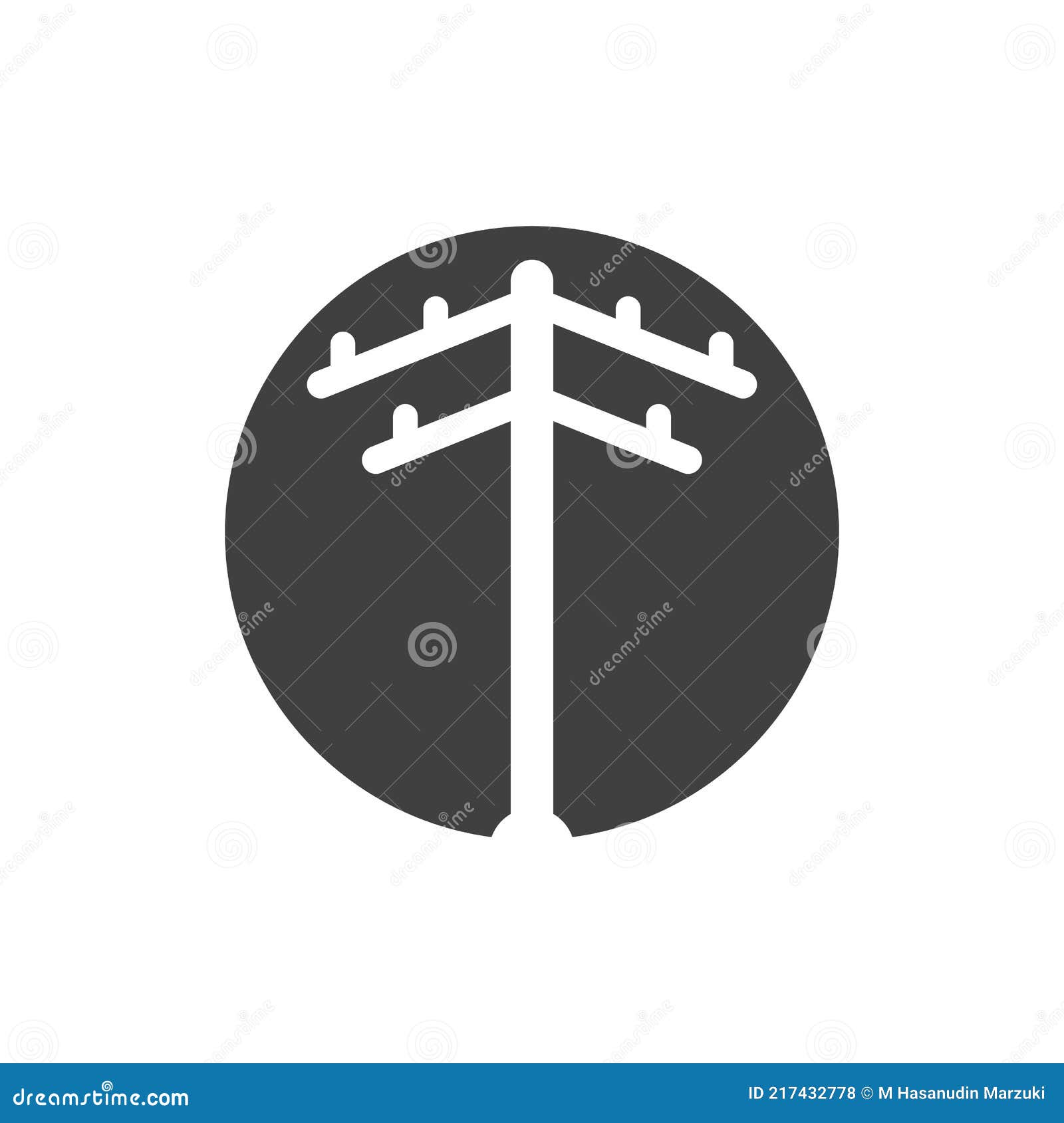 Power pole logo stock vector. Illustration of electrical - 217432778