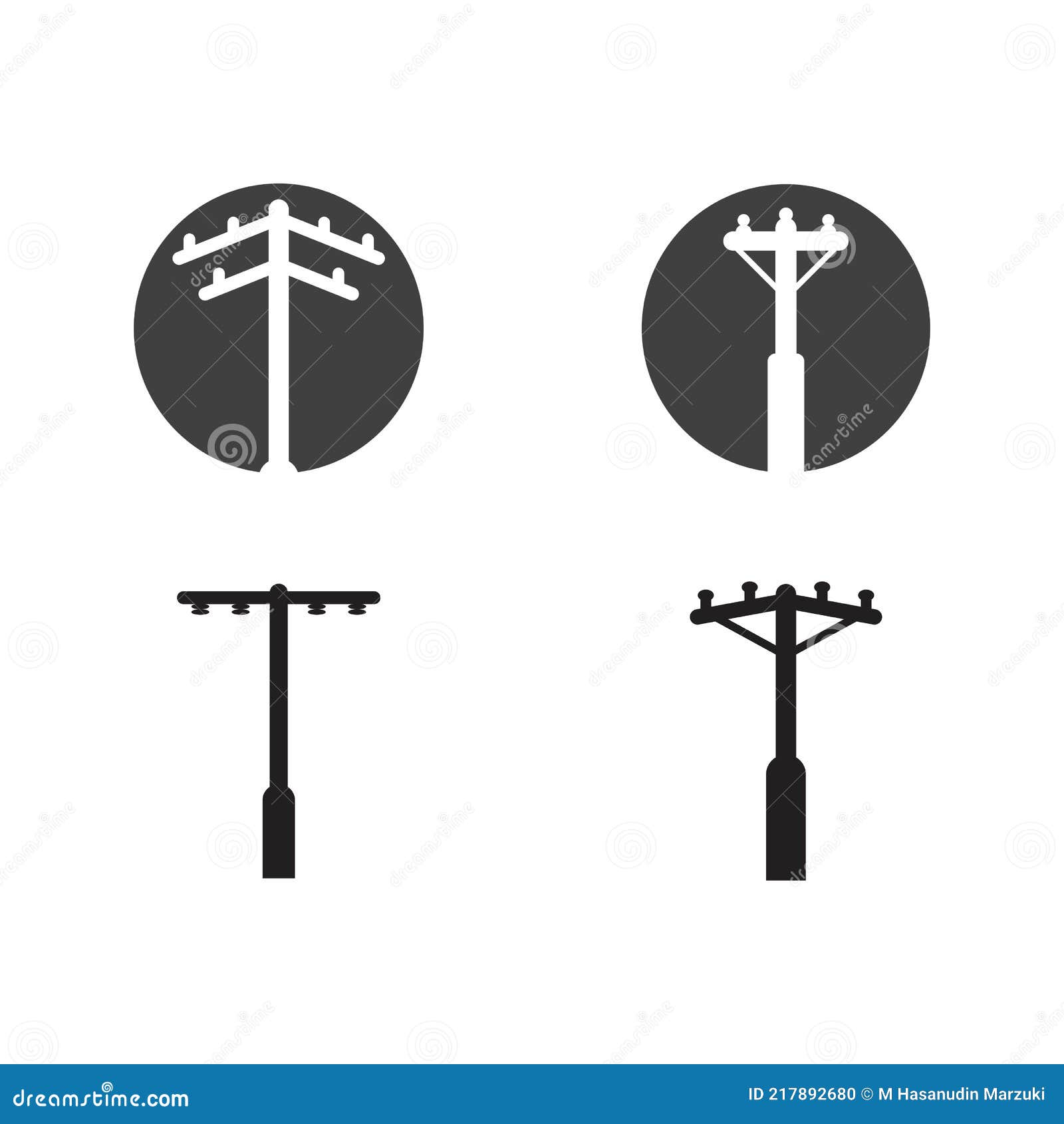 Power pole logo stock vector. Illustration of logo, pole - 217892680