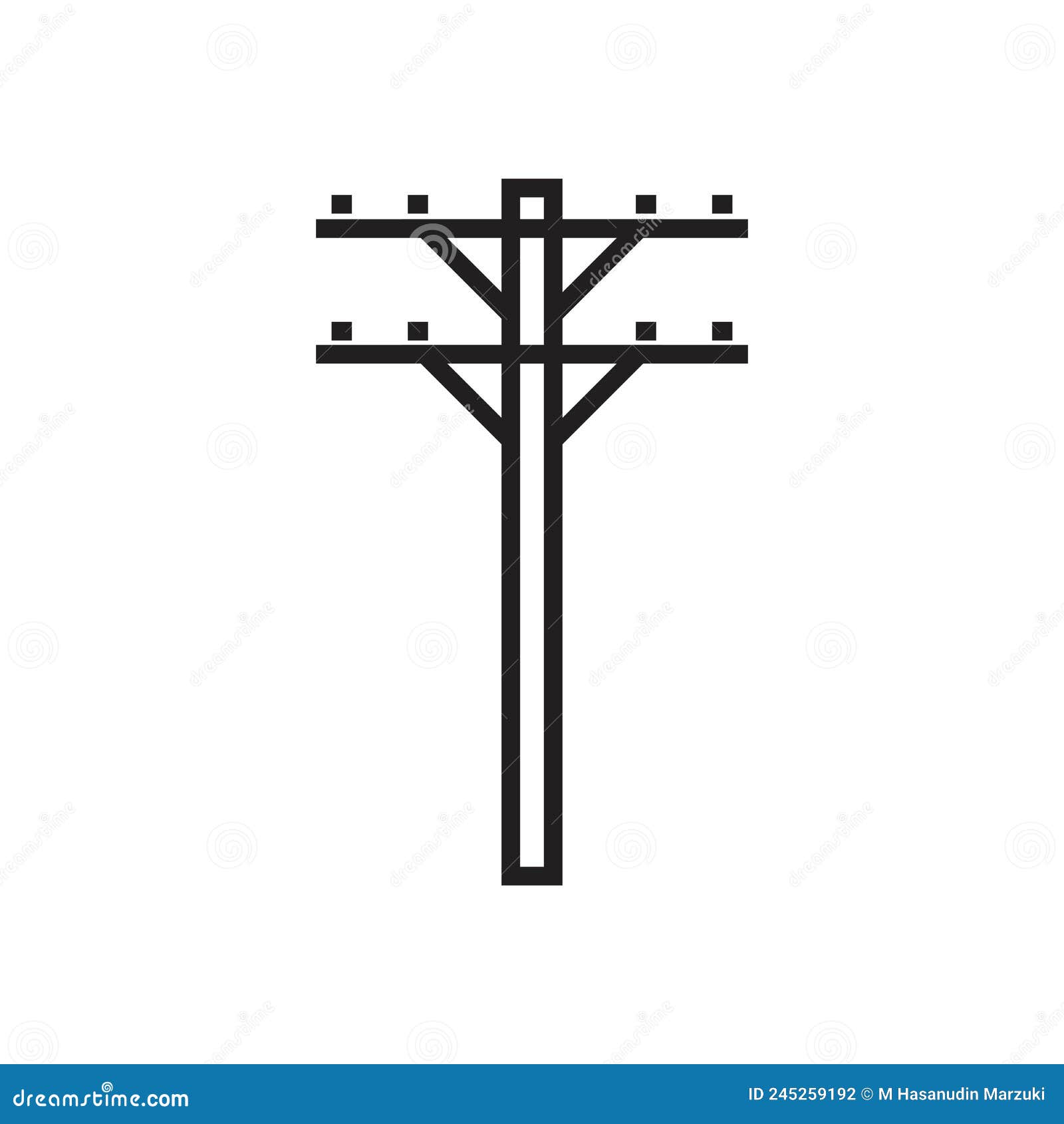 Power pole logo stock illustration. Illustration of sign - 245259192