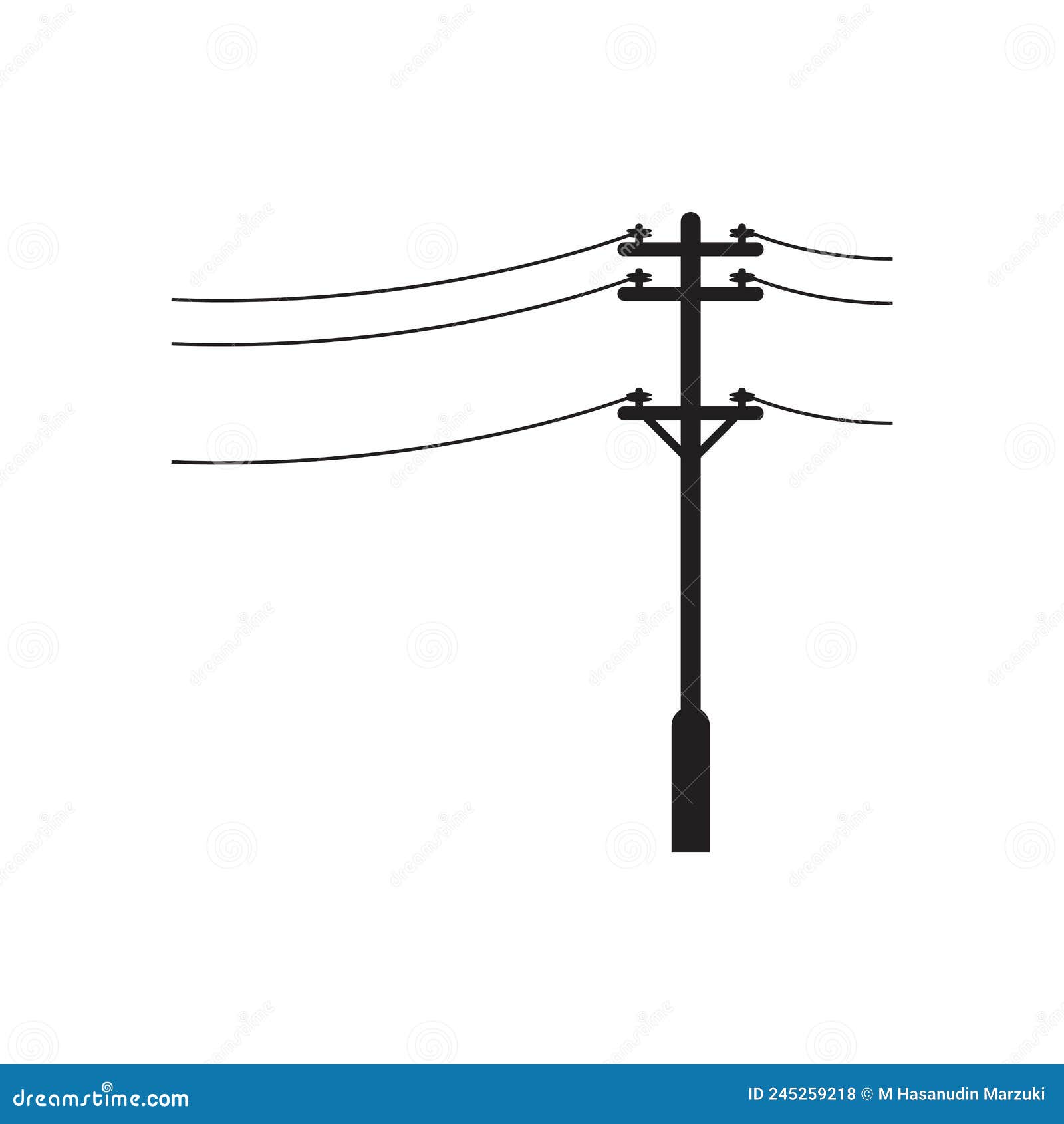 Power pole logo stock illustration. Illustration of network - 245259218