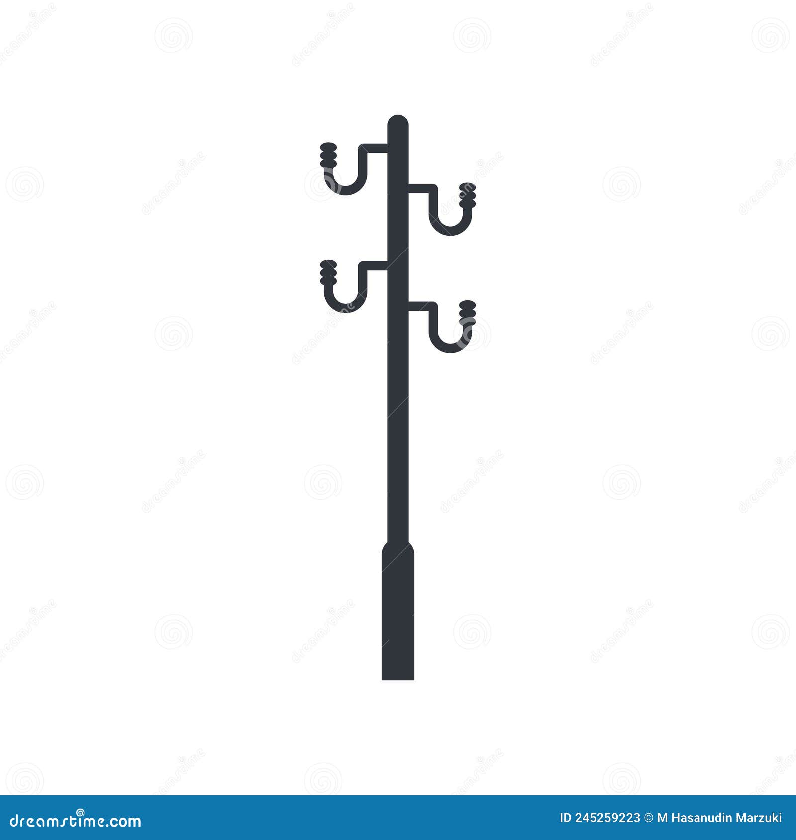 Power pole logo stock illustration. Illustration of power - 245259223
